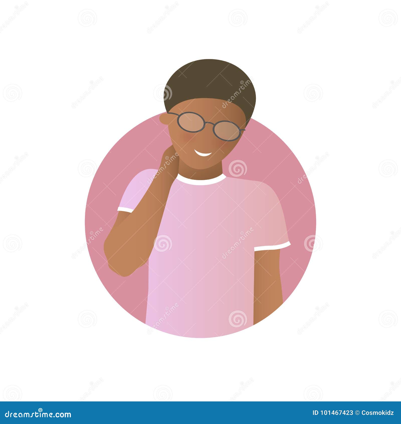 Embarrassment Expression, Woman Shy, Timid. Flat Gradient Vector Icon ...