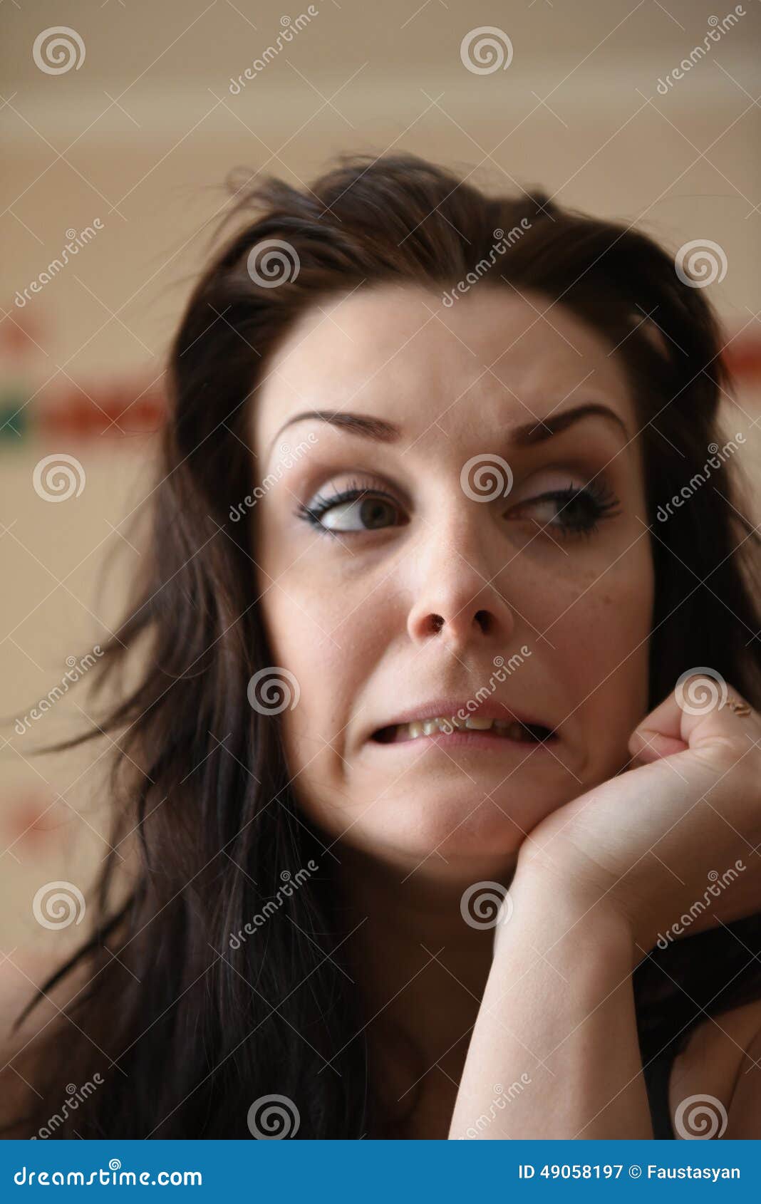 Embarrassment stock image. Image of face, portray, emotion - 49058197