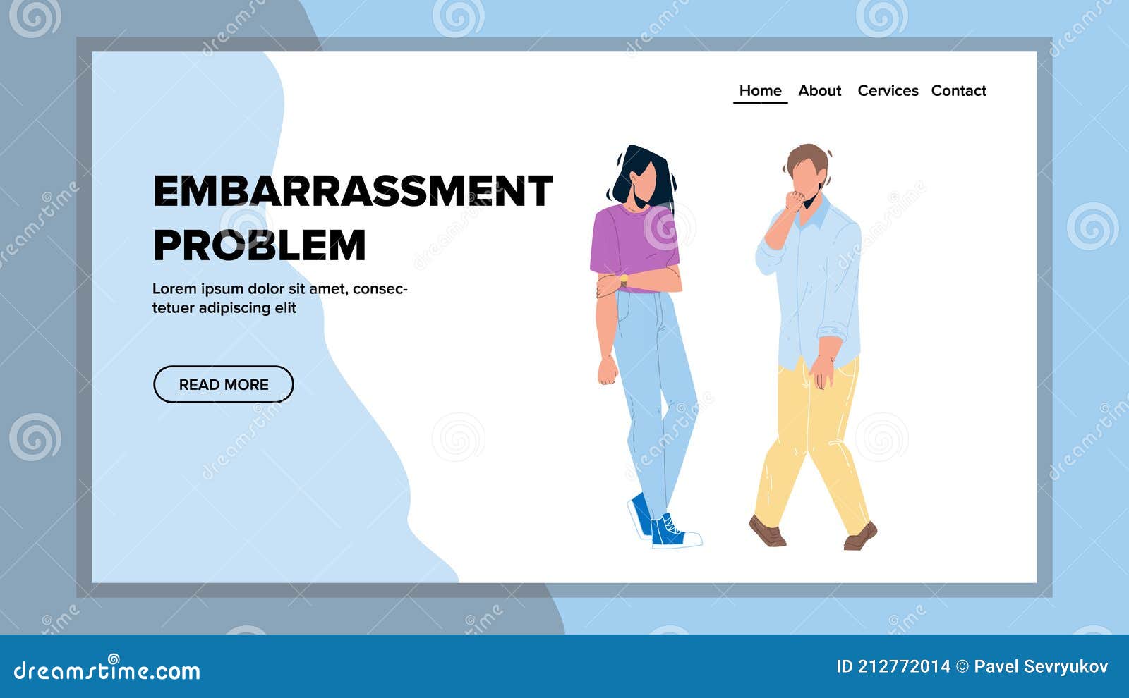 Embarrassment Problem for Communication Vector Flat Illustration Stock ...