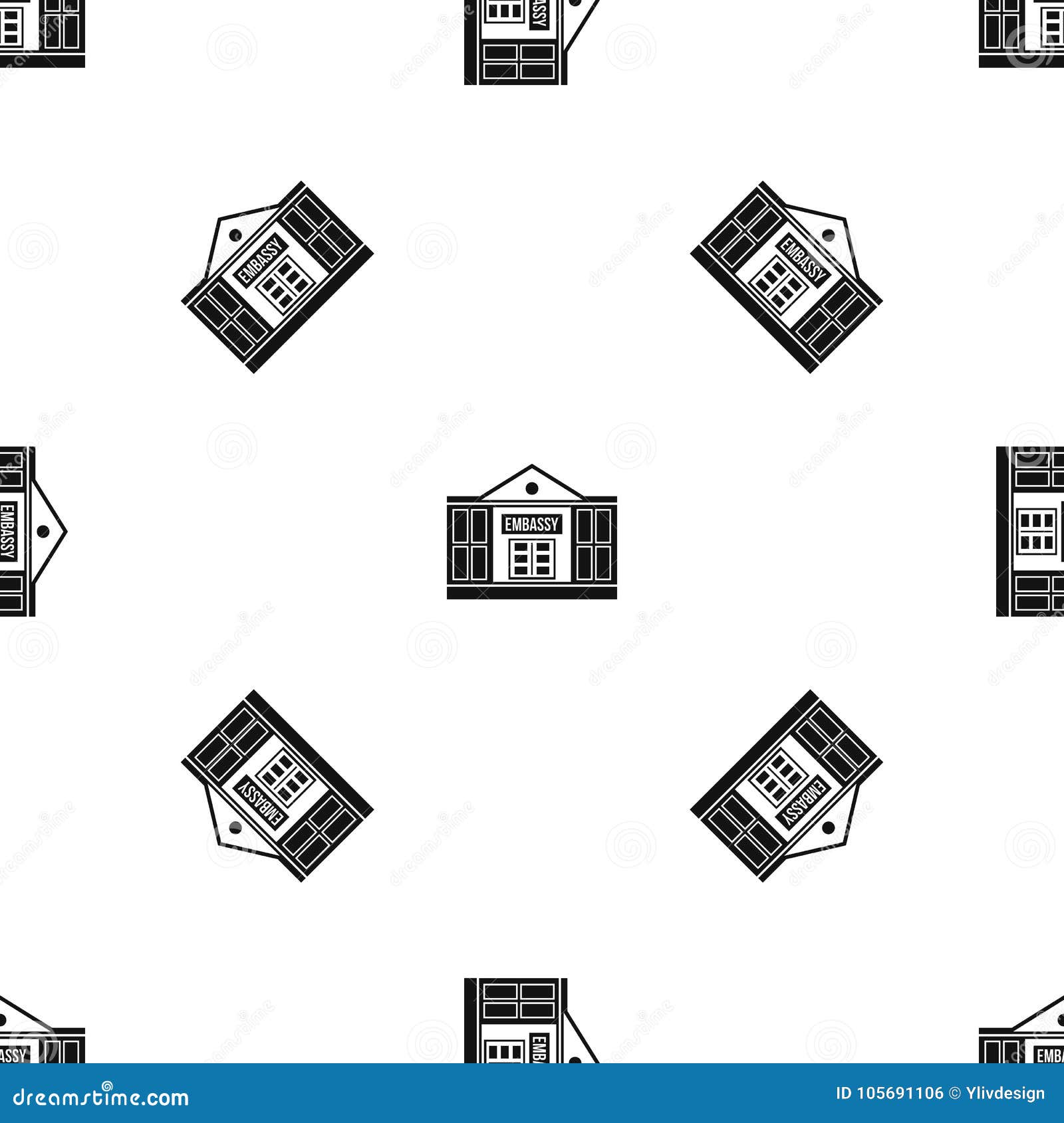 Embassy Design Cartoon Vector | CartoonDealer.com #31434245