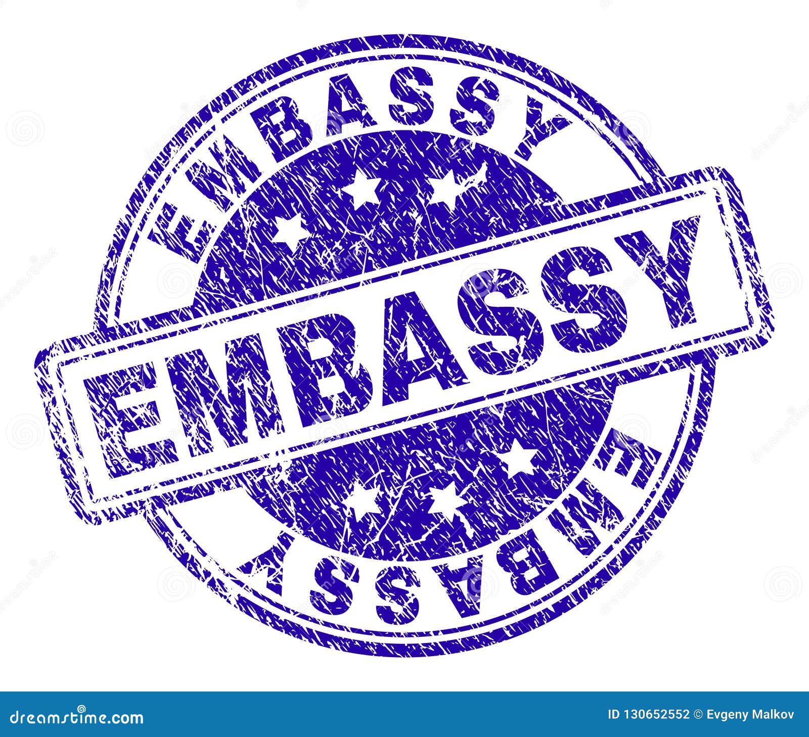 Scratched Textured EMBASSY Stamp Seal Stock Vector - Illustration of ...