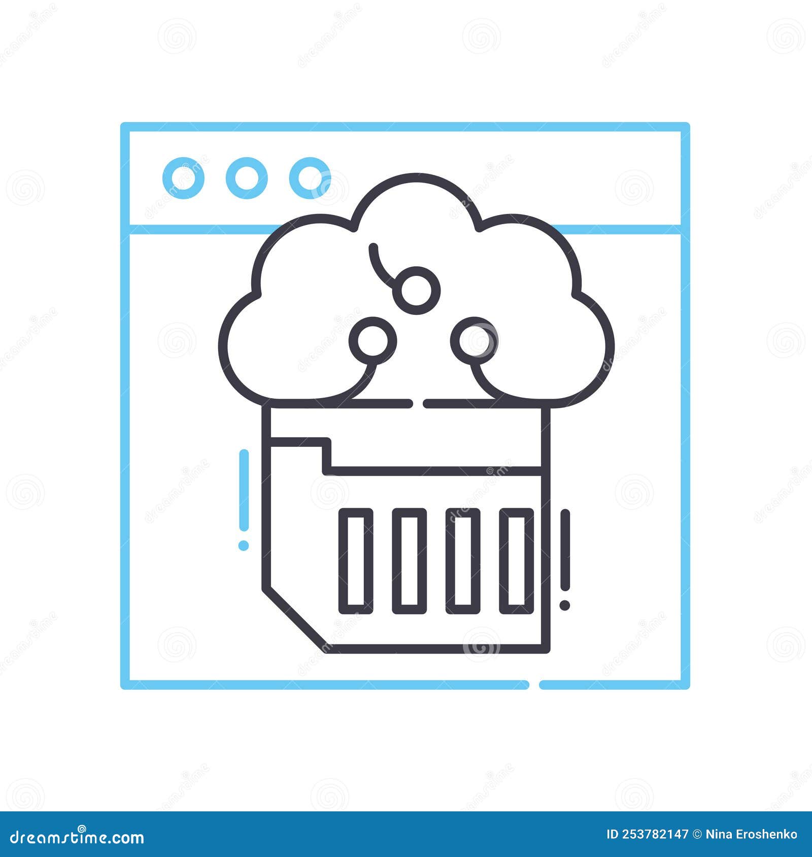 Embed Line Icon, Outline Symbol, Vector Illustration, Concept Sign ...