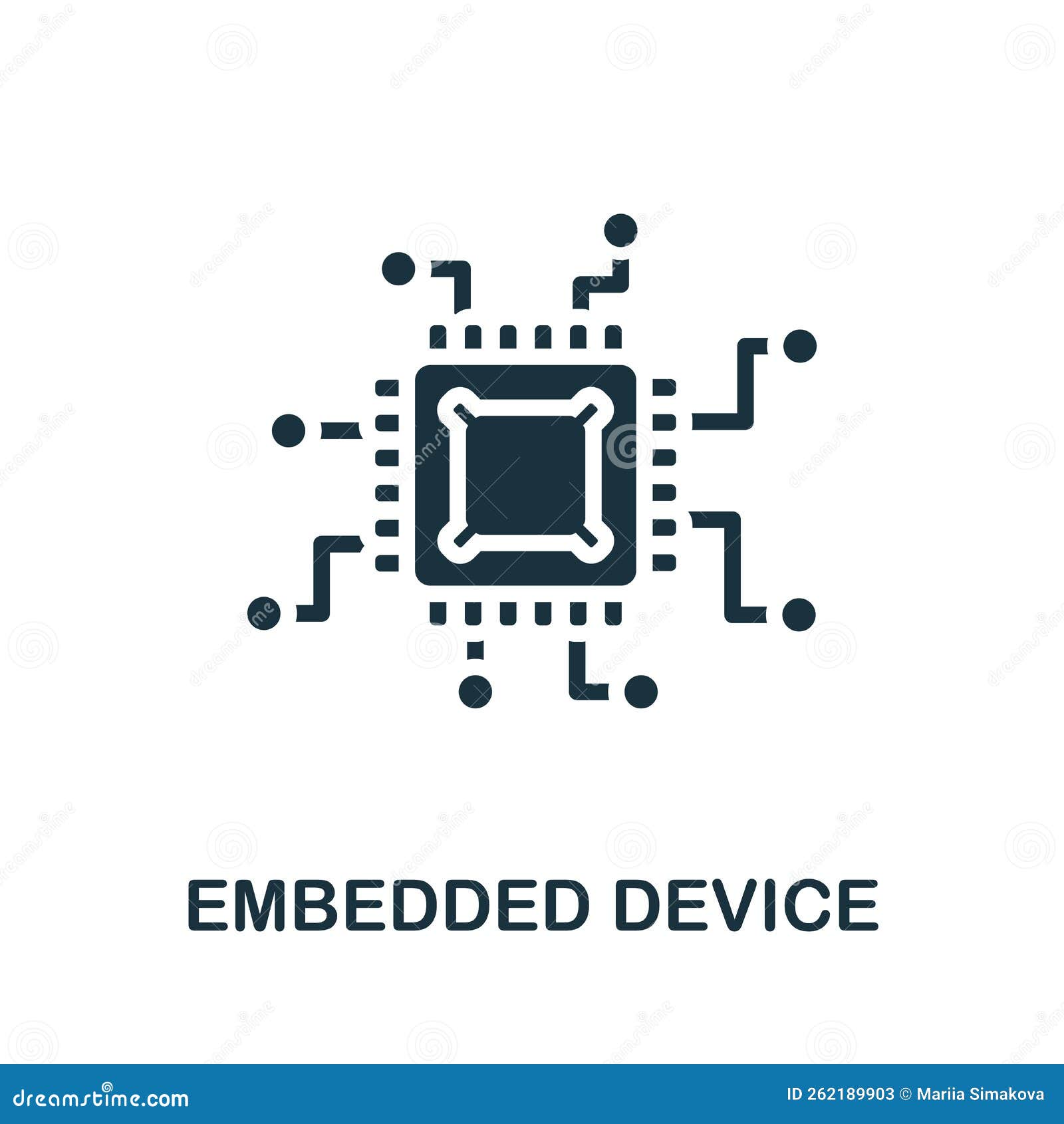 Embedded Device Icon. Monochrome Simple Smart Technology Icon for ...