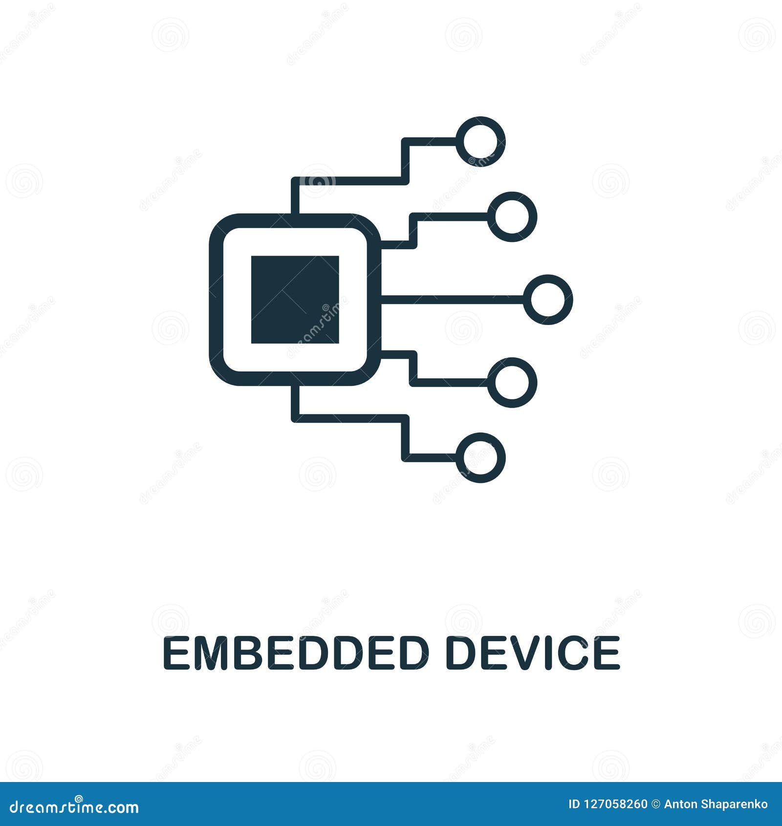 Embedded Device Icon Monochrome Style Design From Machine Learning Icon Collection Ui And Ux
