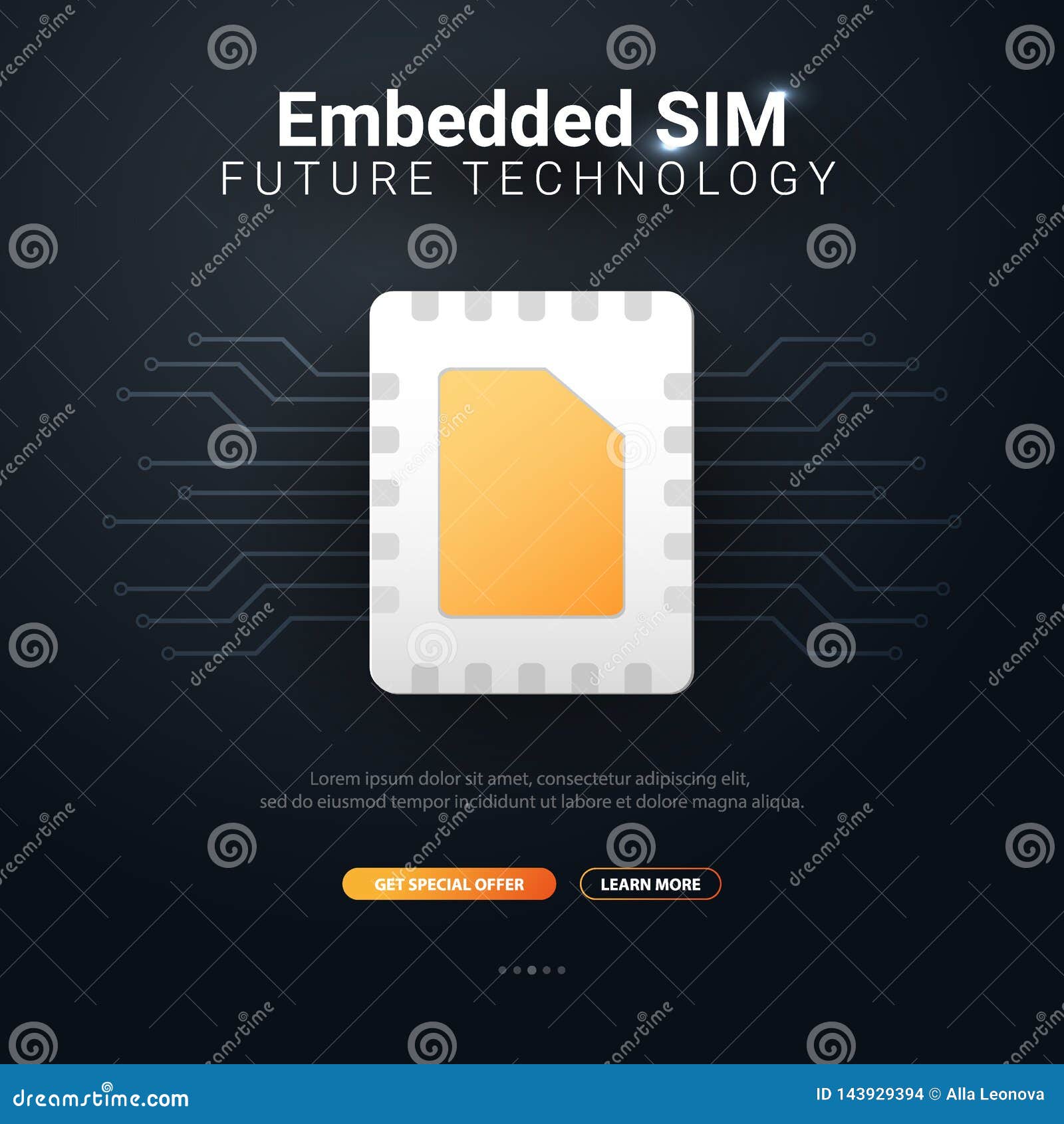 Embedded SIM. ESIM - Electronic Sim Phone New Mobile Communication ...