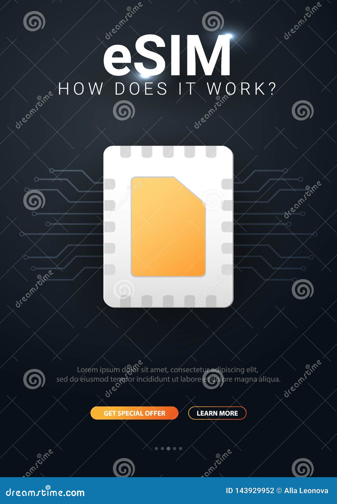 Embedded SIM. ESIM - Electronic Sim Phone New Mobile Communication ...