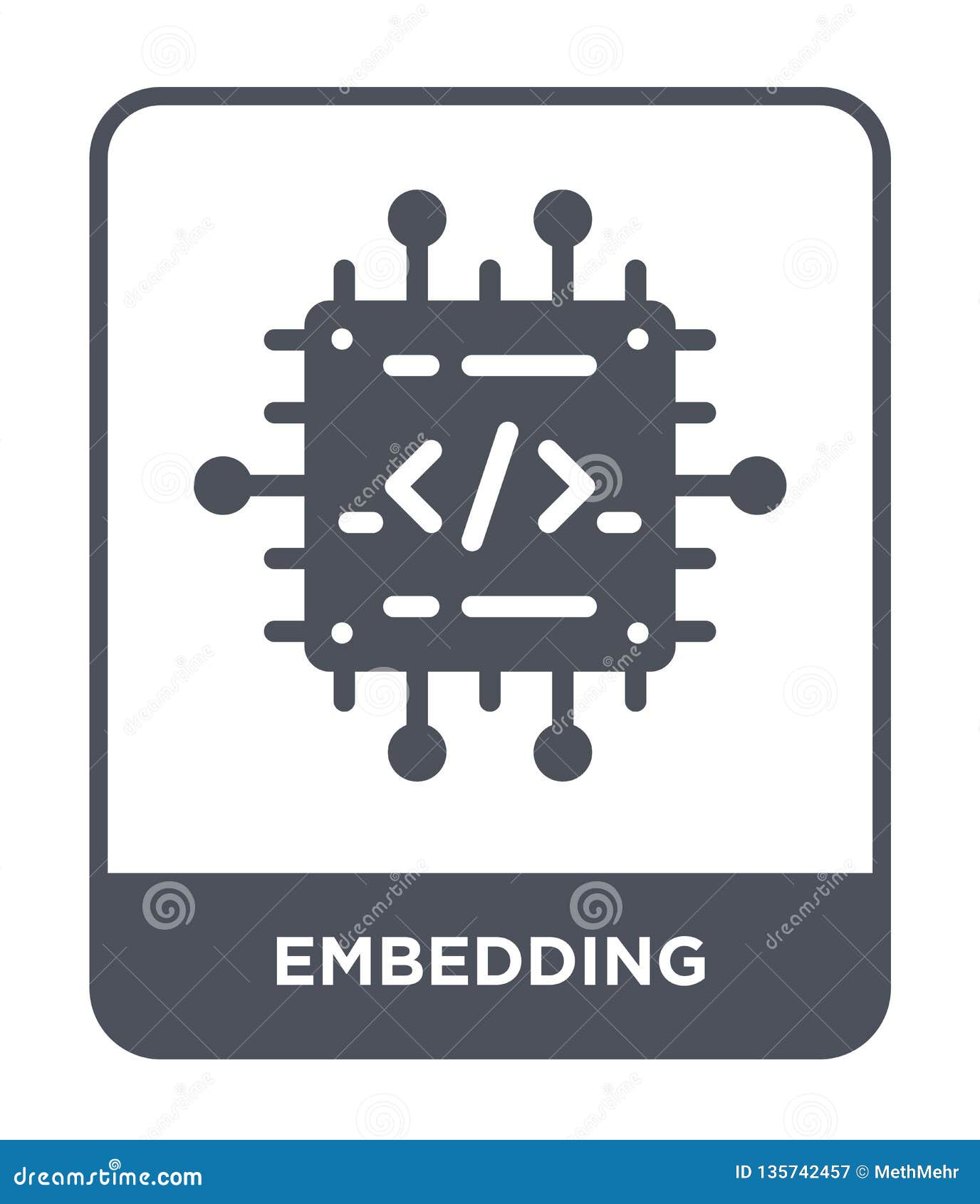 Embedding Icon. Trendy Embedding Logo Concept On White Background From ... Embedding Icon. Trendy Embedding Logo Concept On White Background From ...