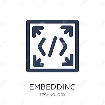 Embedding Icon. Trendy Flat Vector Embedding Icon on White Background ...