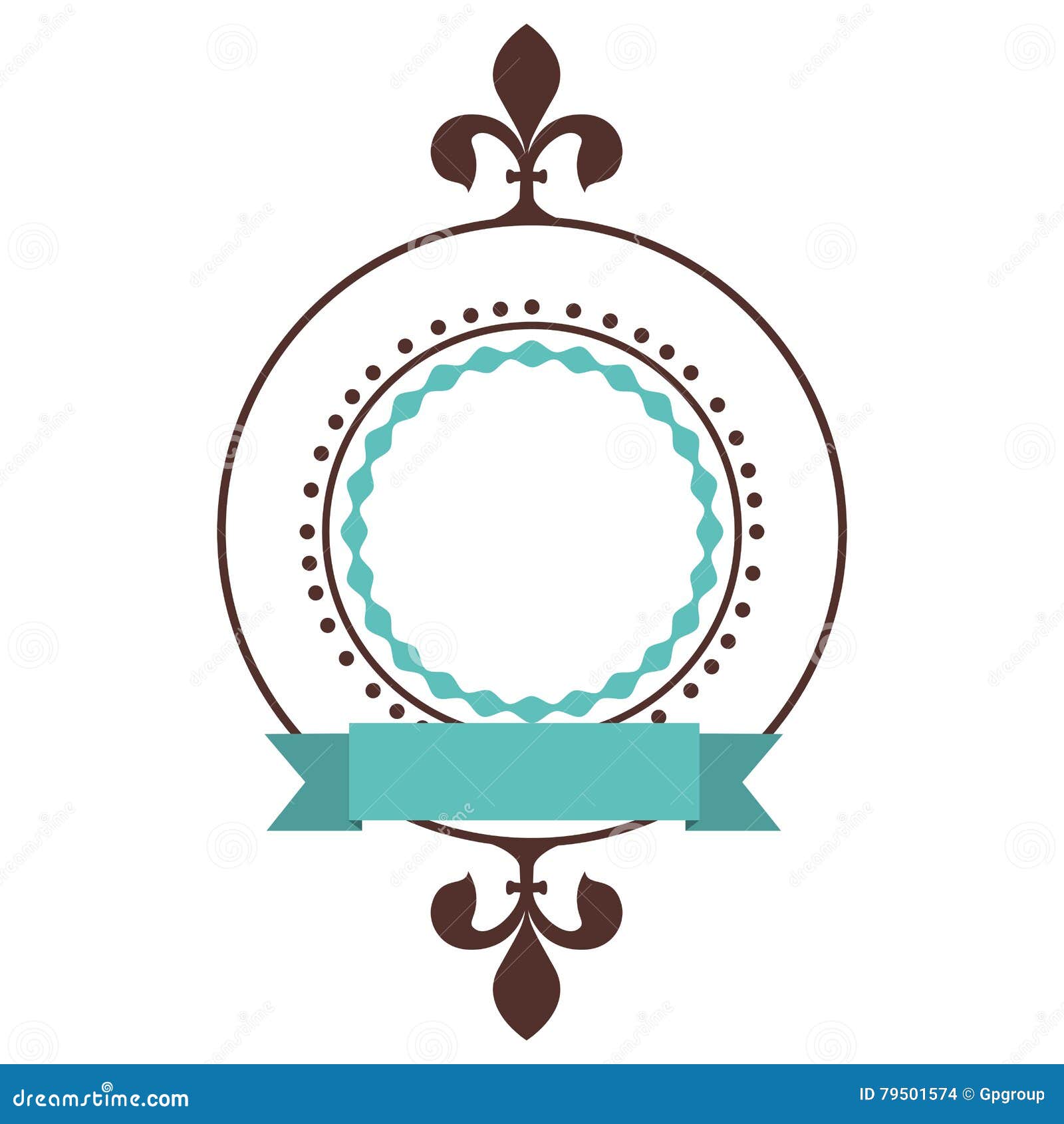 Embellished Emblem or Label Icon Image Stock Vector - Illustration of ...
