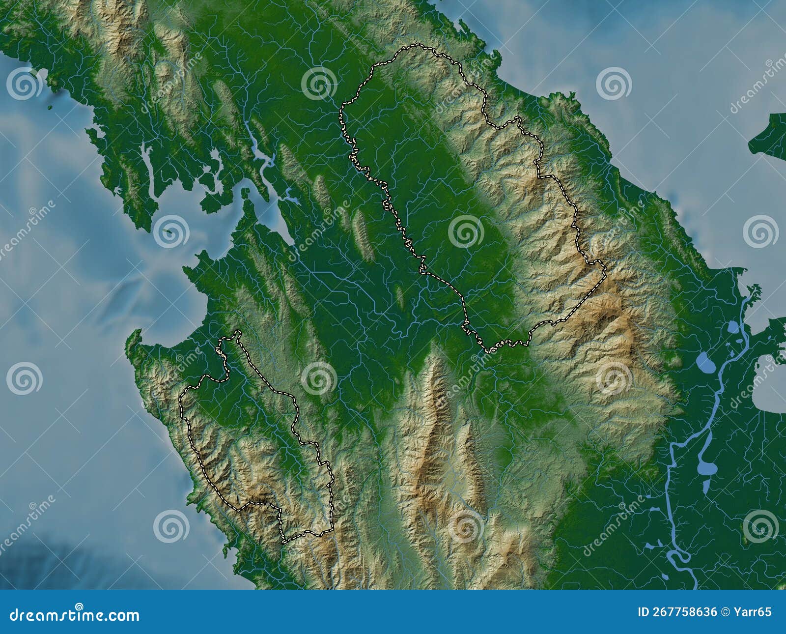 Embera, Panama. Physical. No Legend Stock Illustration - Illustration ...