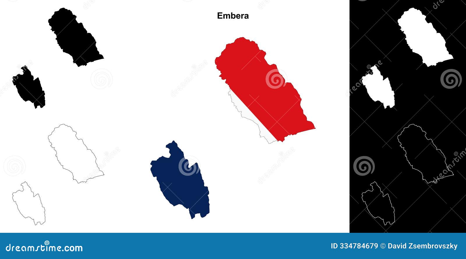 Embera outline map stock illustration. Illustration of isolated - 334784679