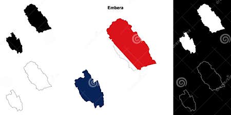 Embera outline map stock illustration. Illustration of isolated - 334784679