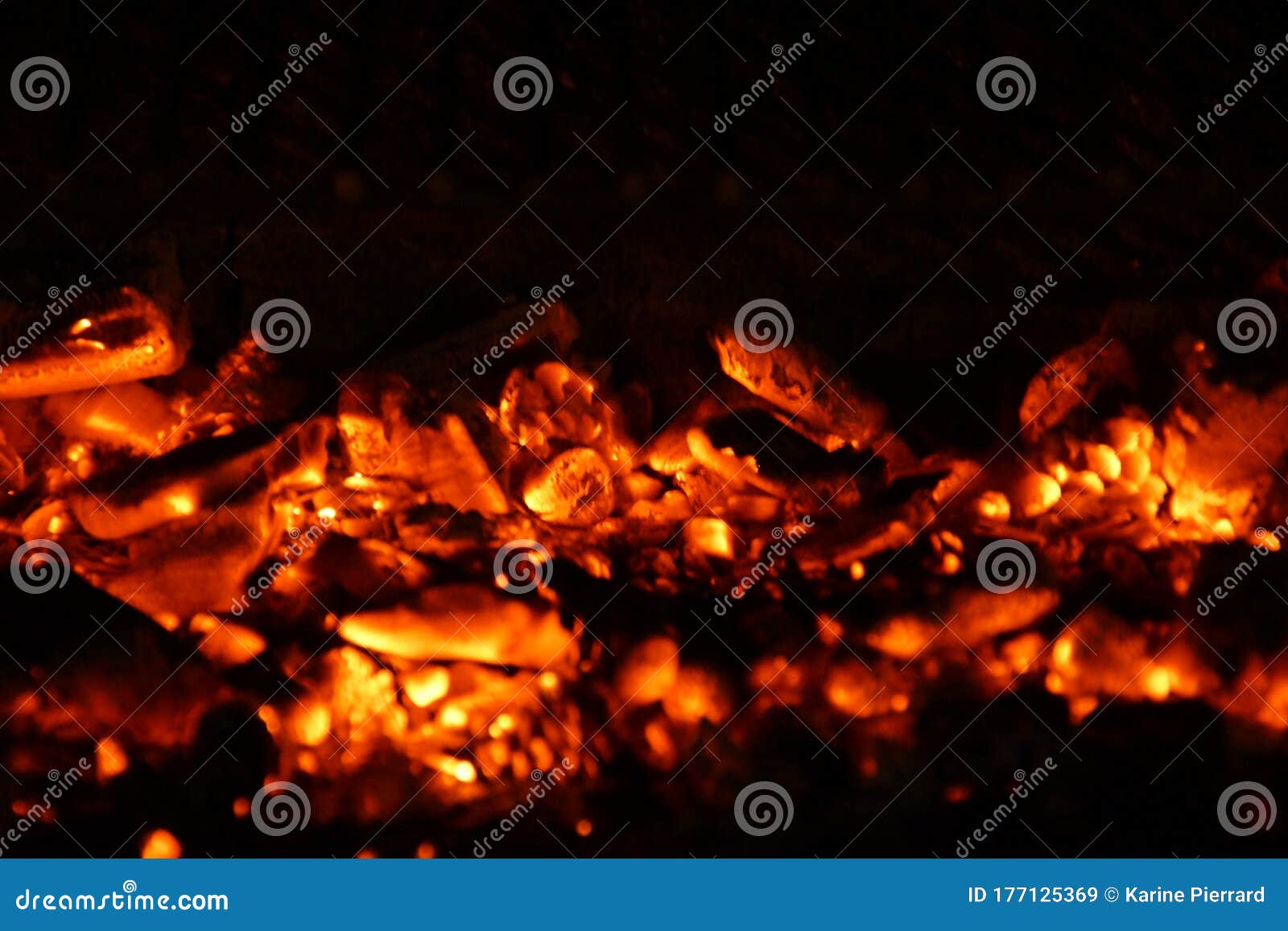 Embers in the Barbecue, with an Orange Bright Color Stock Image - Image ...