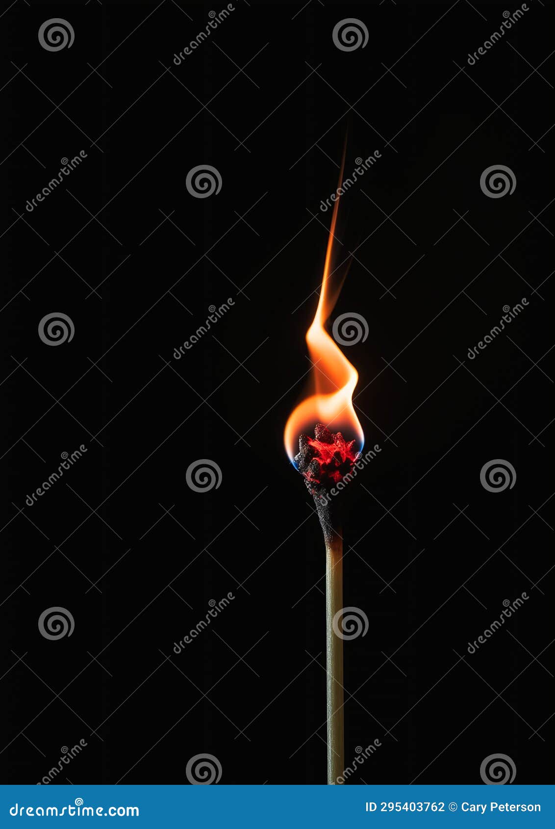 Lit Matchstick, Burning Matchstick Vector Art Illustration ...