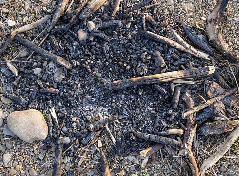 Embers of an extinct fire stock image. Image of abstract - 265666589