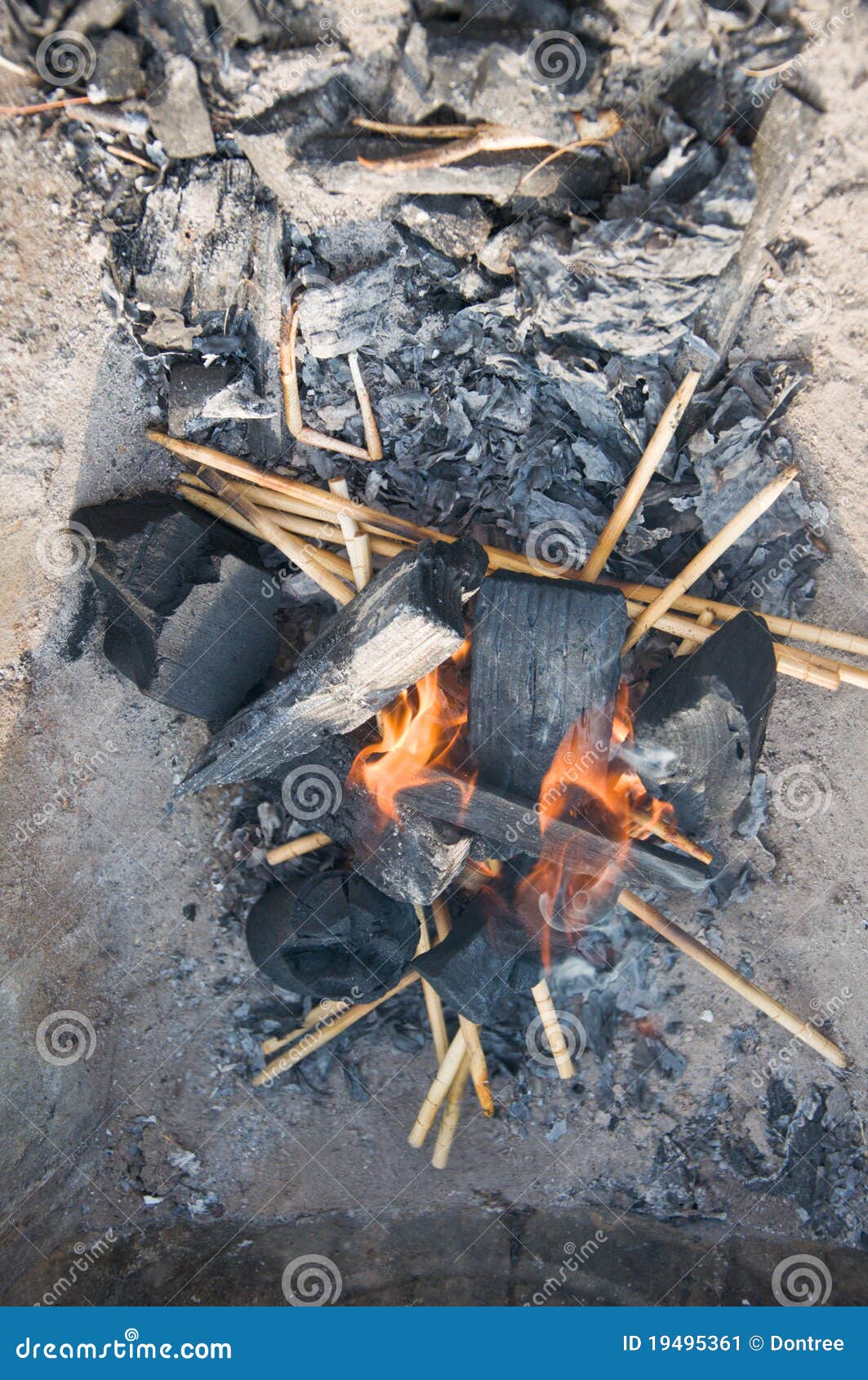 Embers in fire stock image. Image of wood, metallic, flaming - 19495361