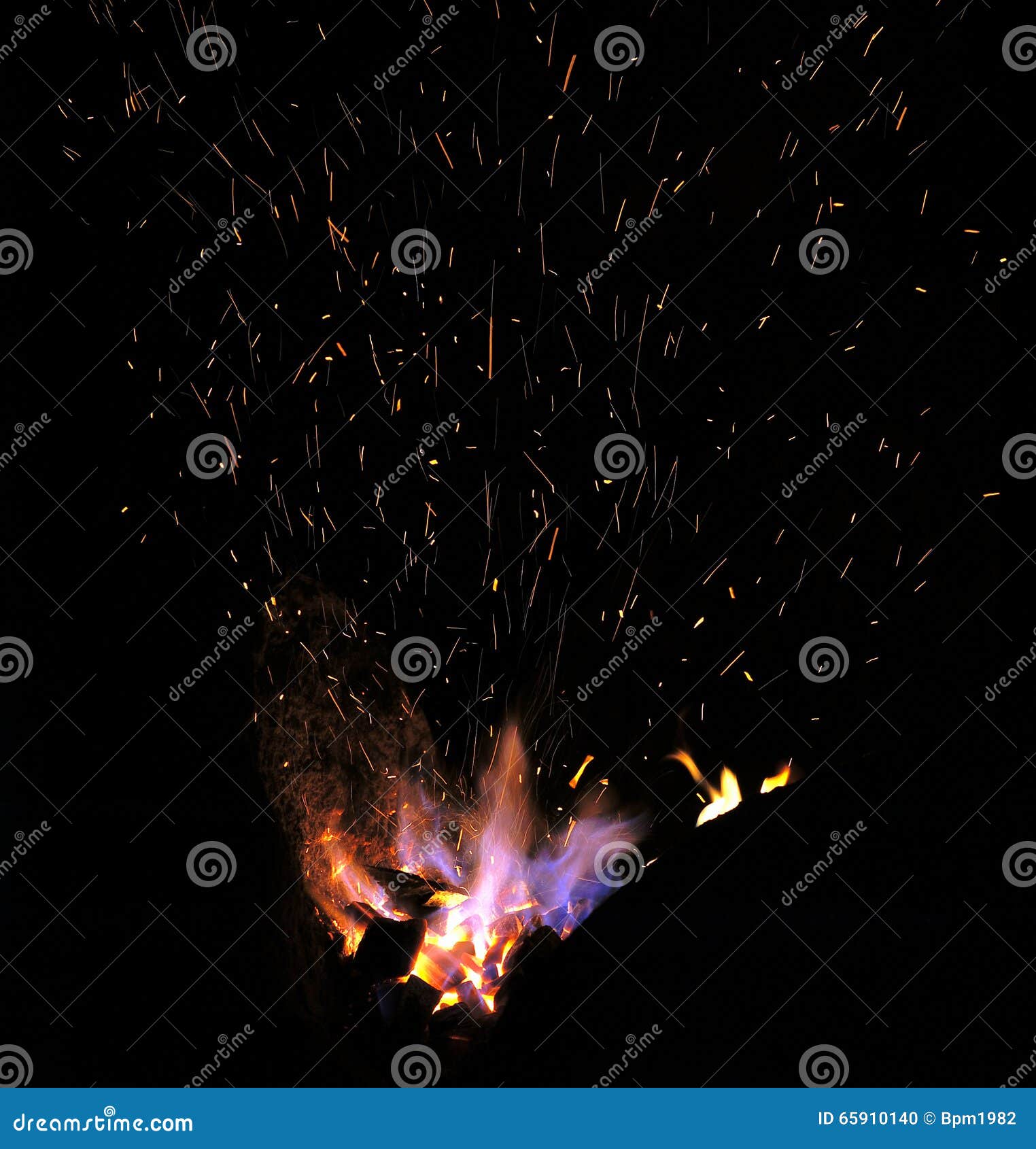 Embers and Flames of a Smith S Forge Stock Photo - Image of explosion ...
