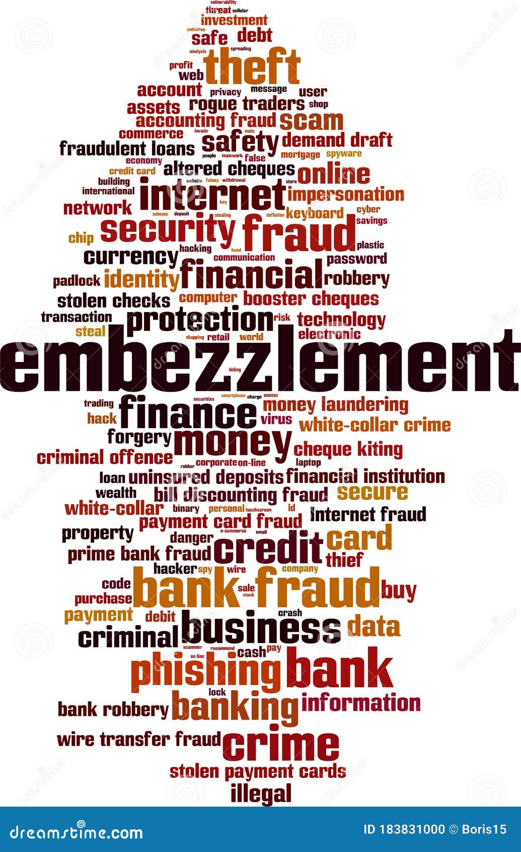 Embezzlement word cloud stock vector. Illustration of accounting ...