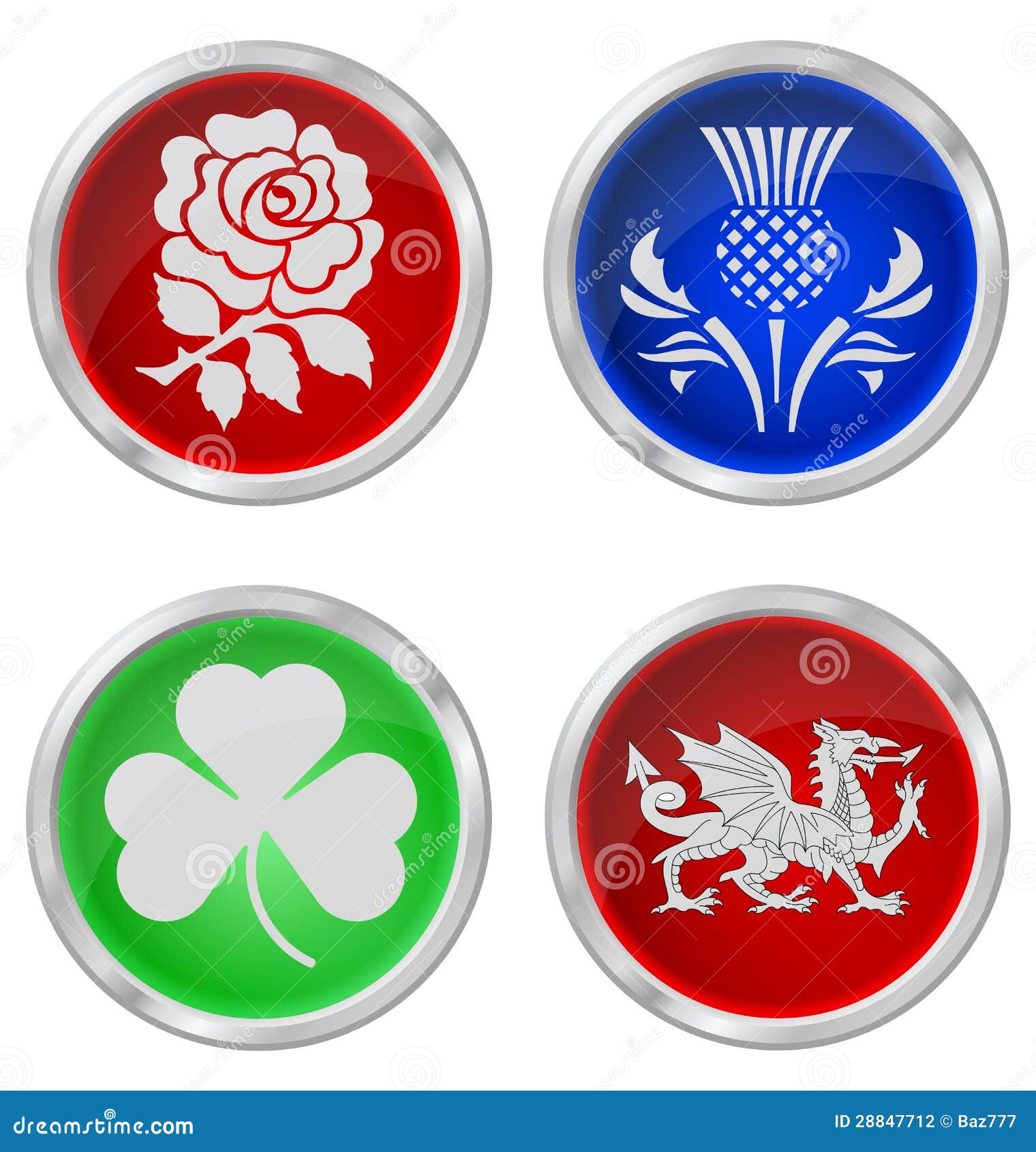 Emblèmes du Royaume-Uni illustration stock. Illustration du écossais ...