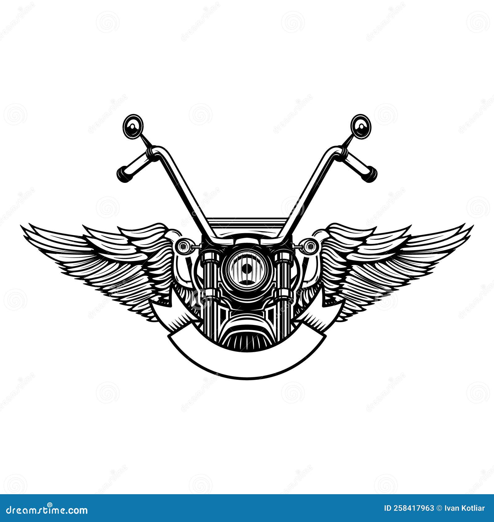 Embleem Template with Winged Motorcycle. Motorcycle, Biker Monogram ...