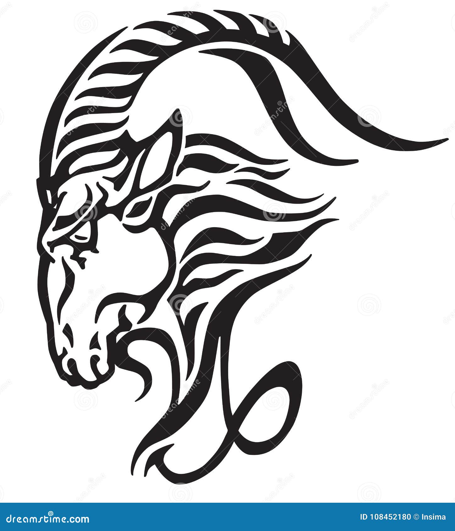 Embleem Van De Dierenriemteken Van Steenbok Vector Illustratie ...