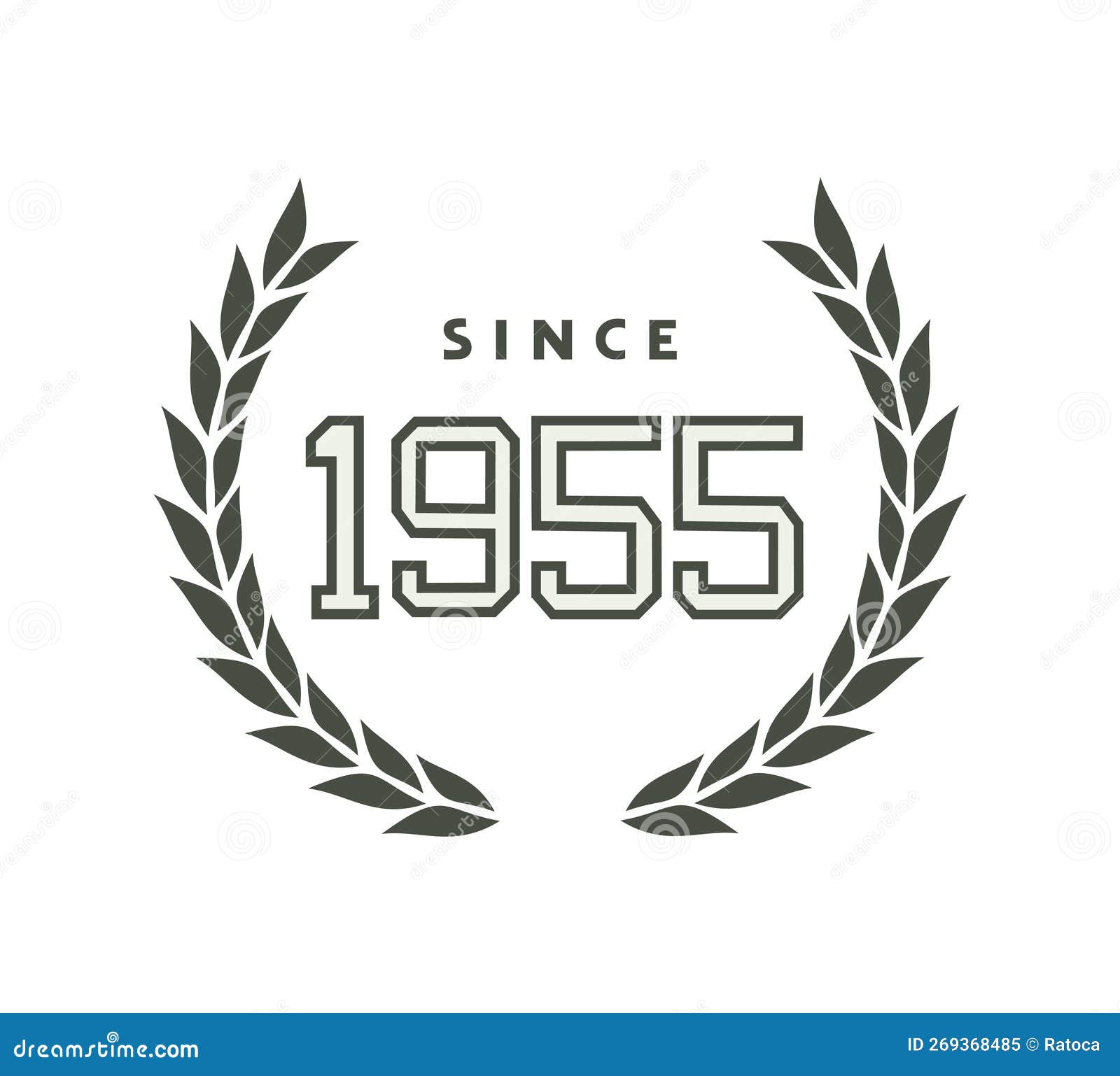 Since 1955 emblem stock vector. Illustration of vector - 269368485