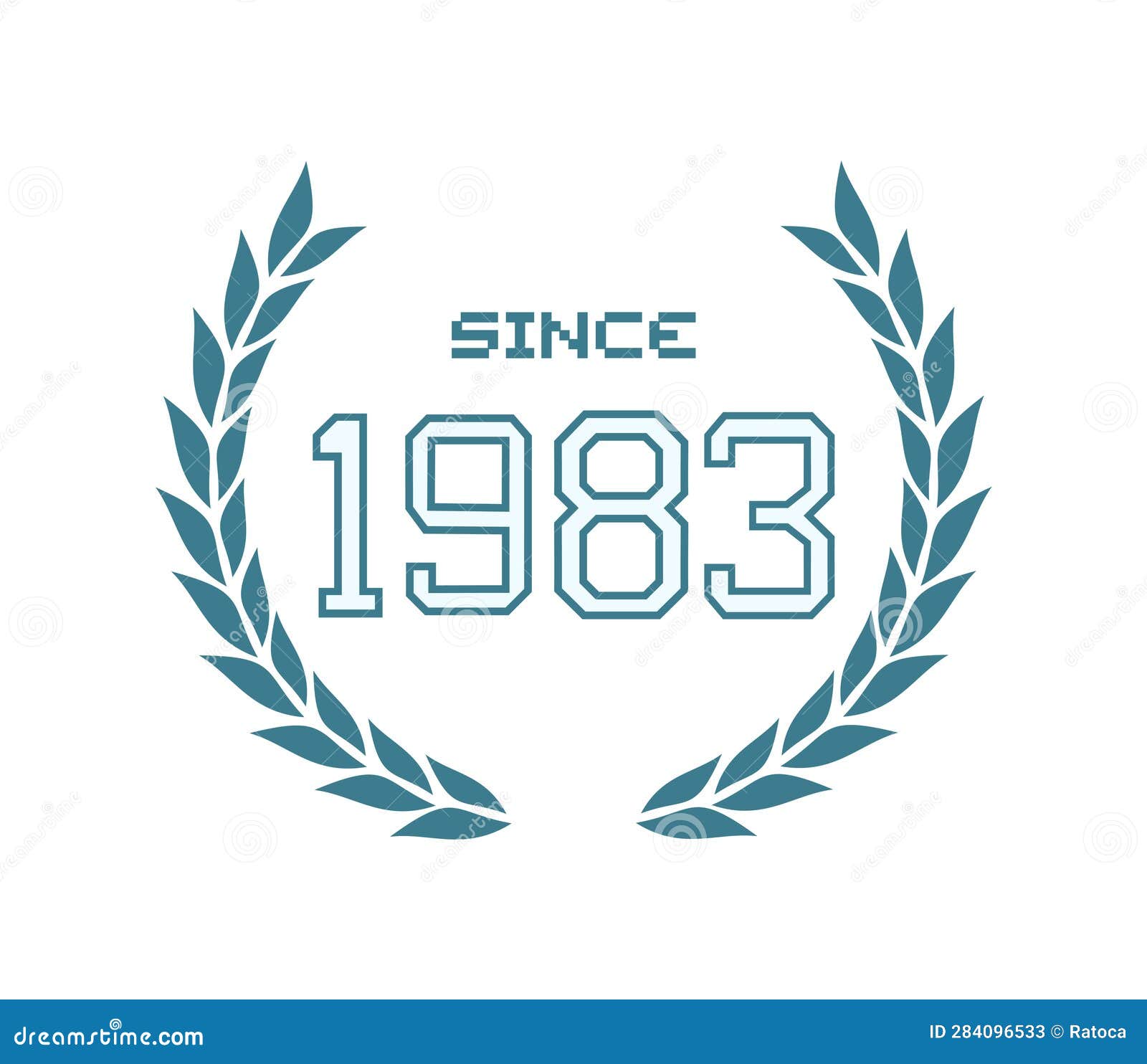 Since 1983 Emblem Cartoon Vector | CartoonDealer.com #284096533