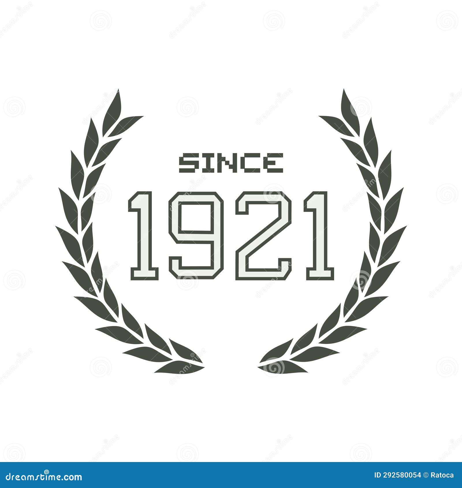 Since 1921 emblem stock vector. Illustration of years - 292580054