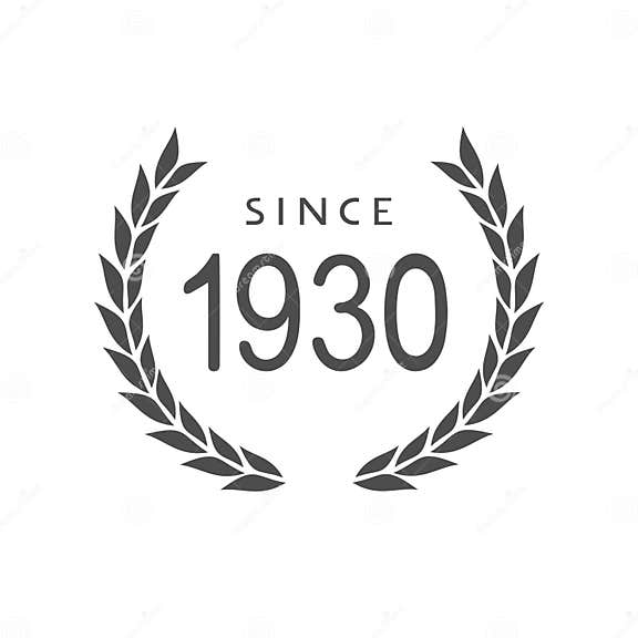 Since 1930 emblem stock vector. Illustration of years - 292580090