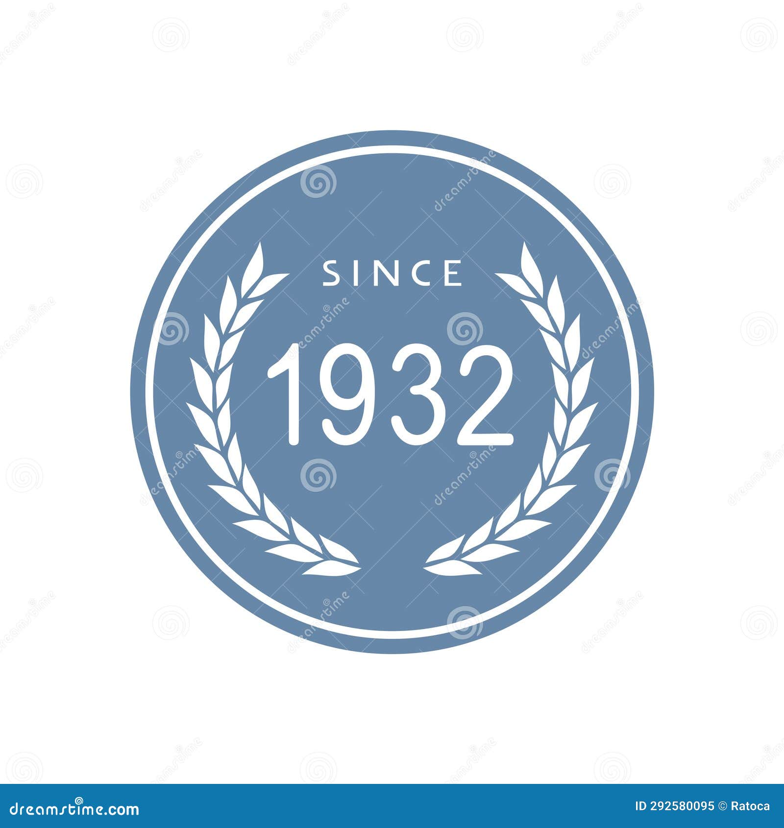 Since 1932 emblem stock vector. Illustration of template - 292580095