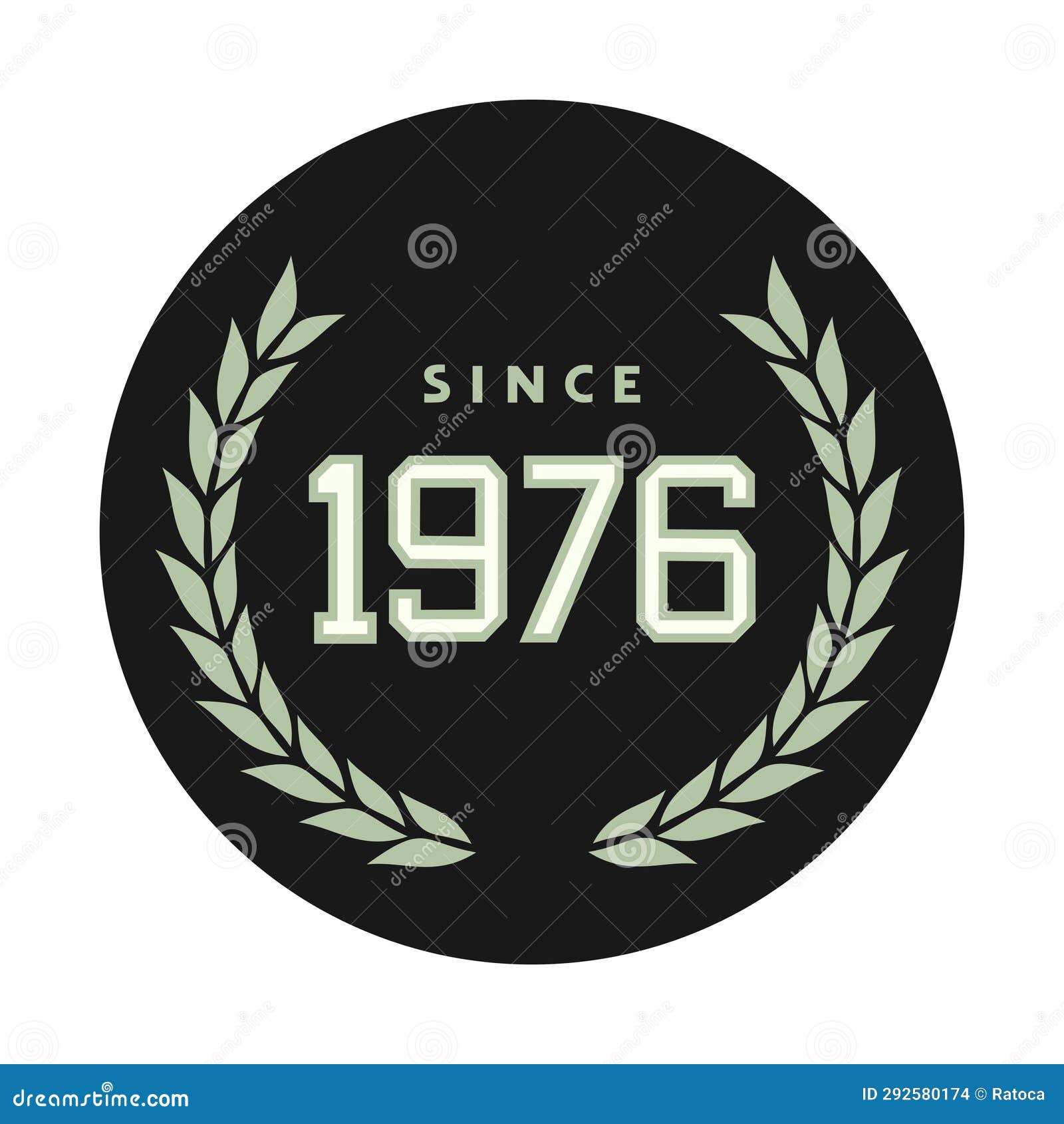 Since 1976 Emblem Vector Illustration | CartoonDealer.com #314199442