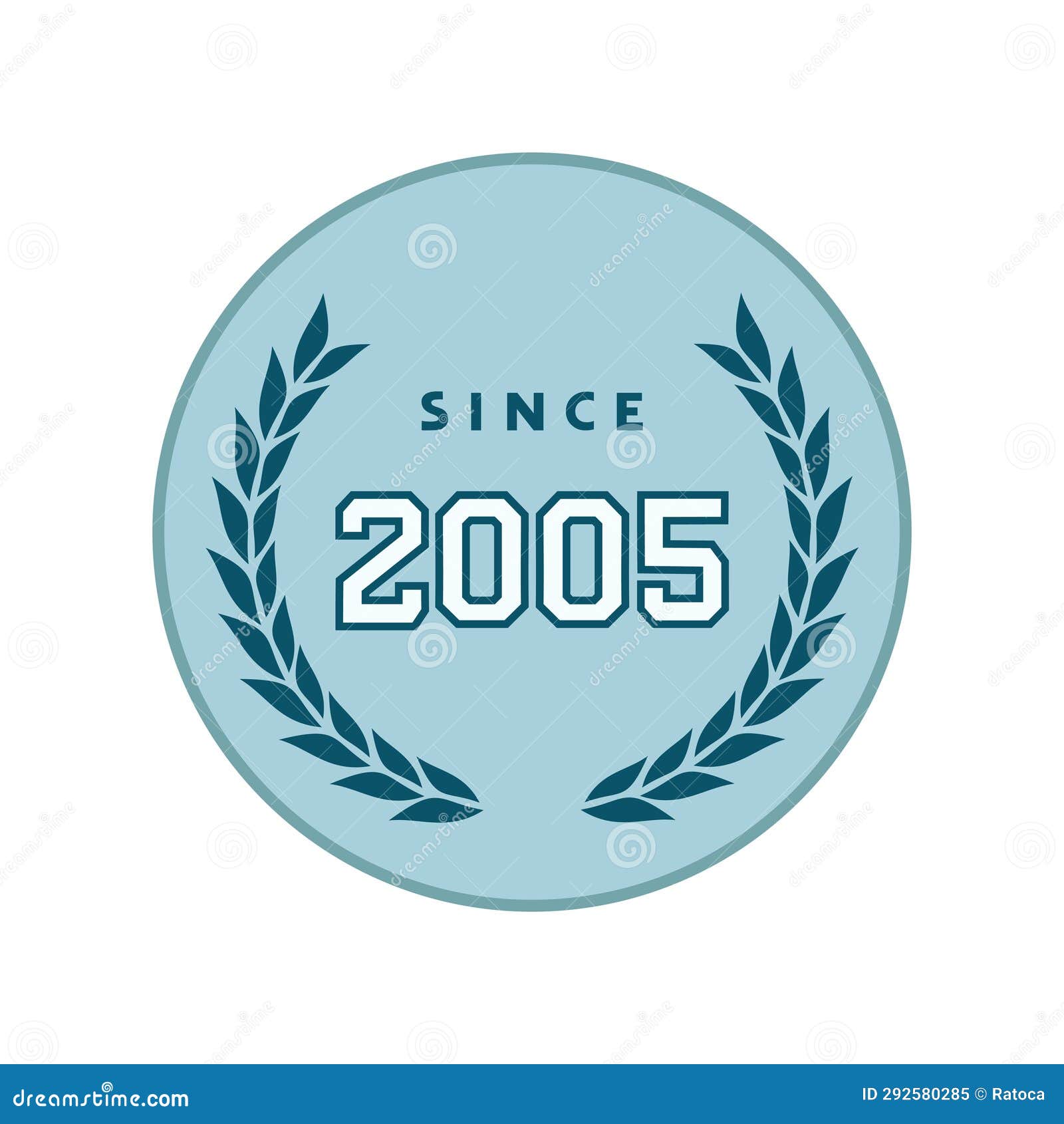 Since 2005 emblem stock vector. Illustration of word - 292580285