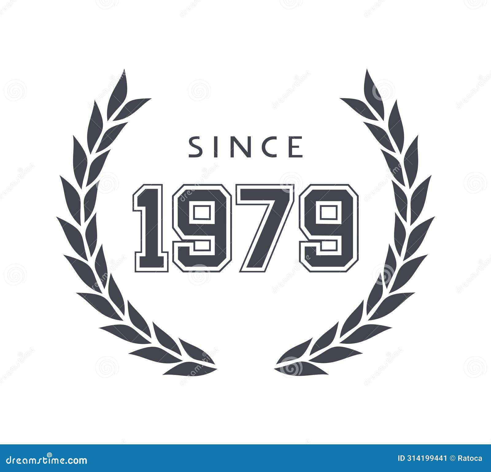 Since 1979 Emblem Cartoon Vector | CartoonDealer.com #314199441