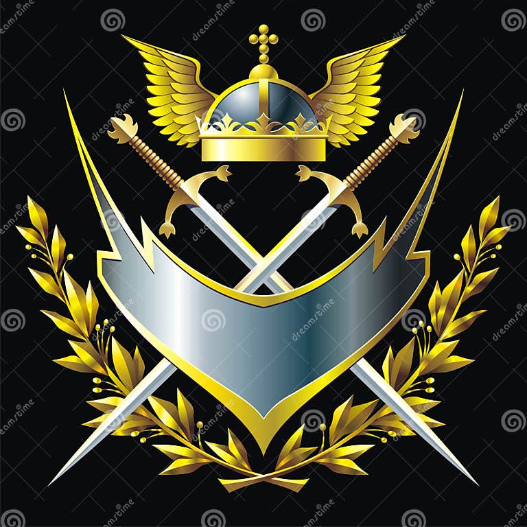 Emblem stock vector. Illustration of arms, composition - 9890808