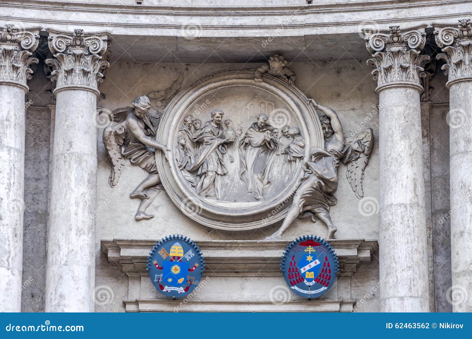 The Emblem of the Arms with Stone Sculptures As the Pattern on the ...