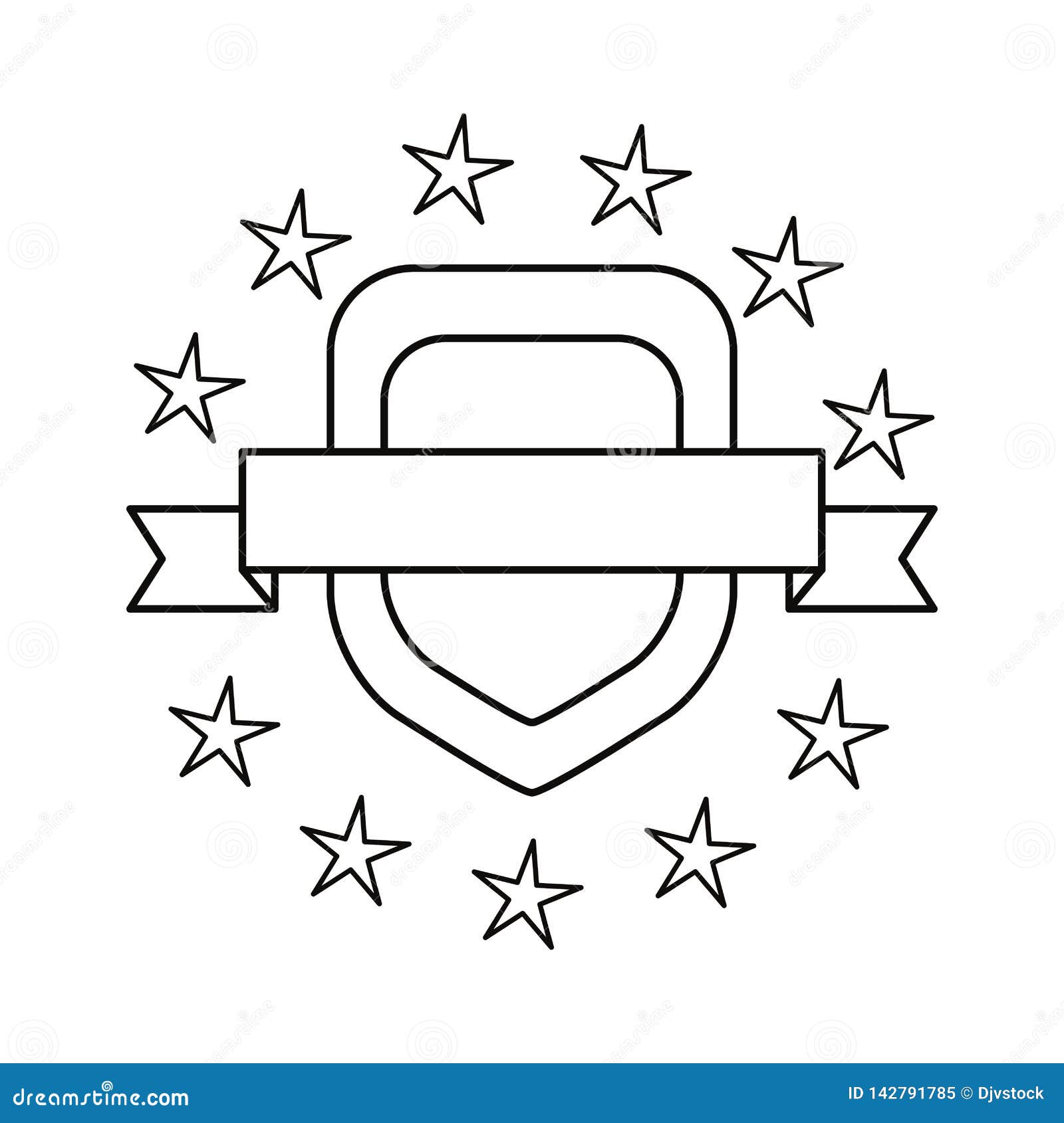 Emblem Badge Empty Template Stock Vector - Illustration of object ...