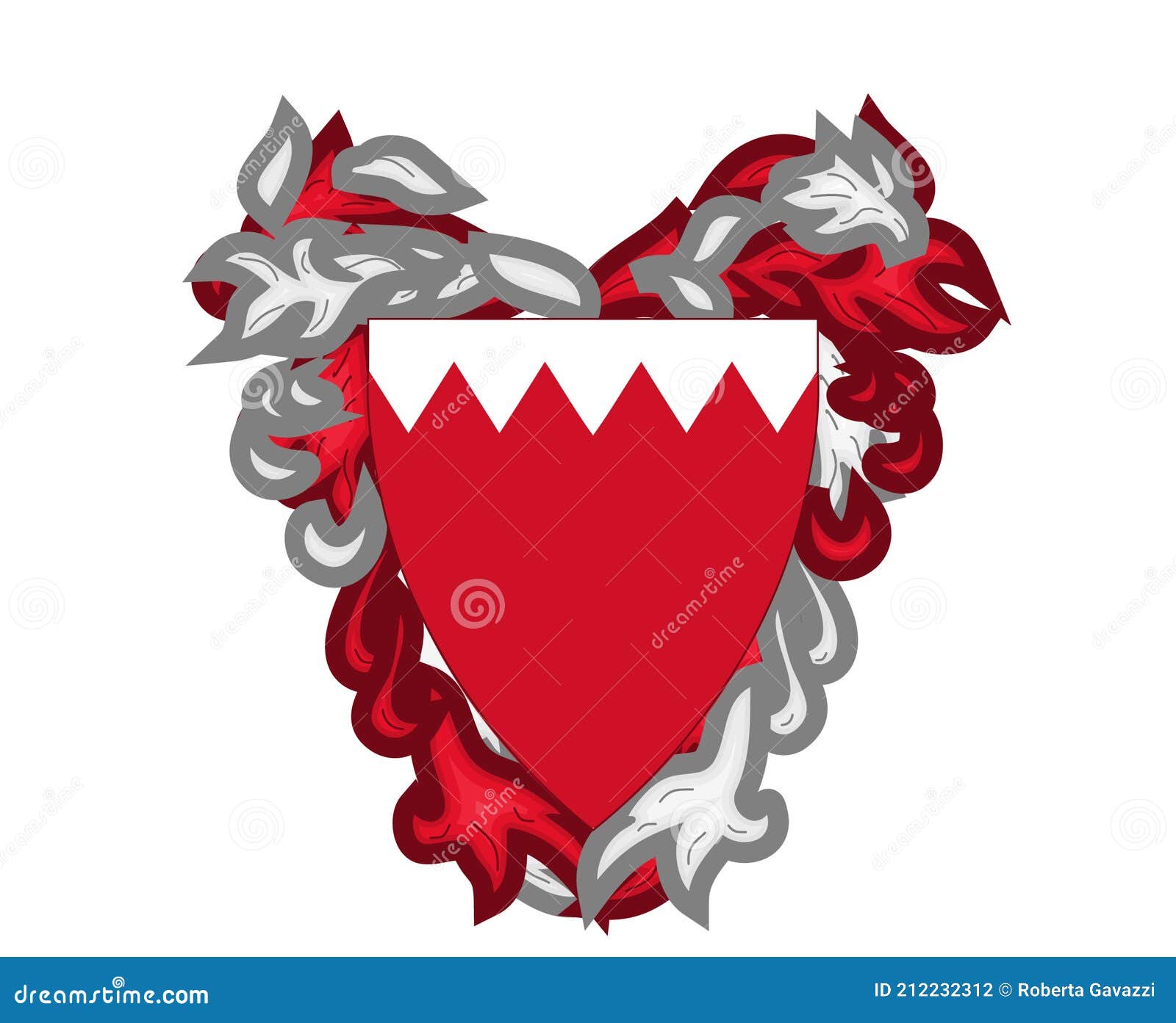Emblem of Bahrain state stock illustration. Illustration of travelling ...