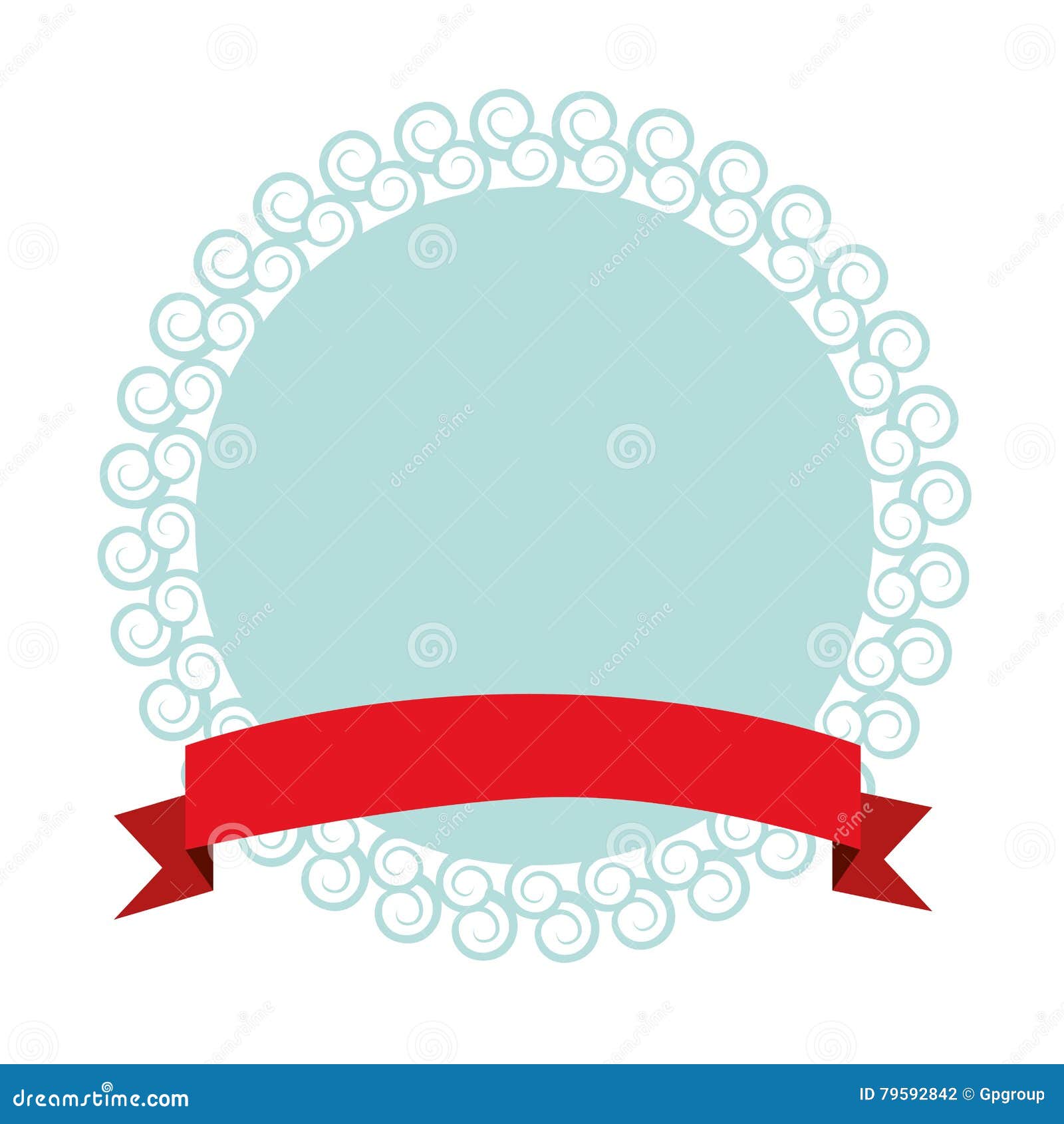 Emblem with Banner Icon Image Stock Vector - Illustration of banner ...