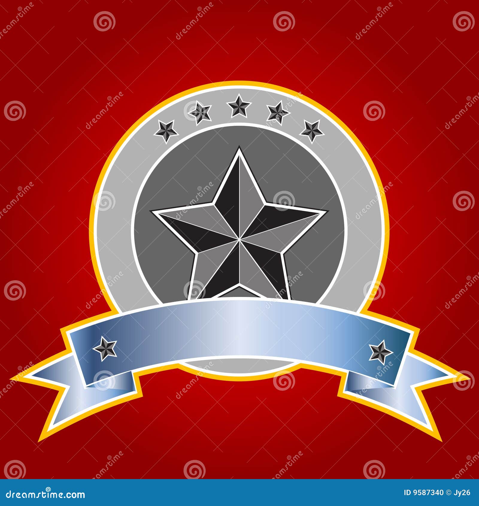 Emblem with Banner (vector) Stock Vector - Illustration of backgrounds ...