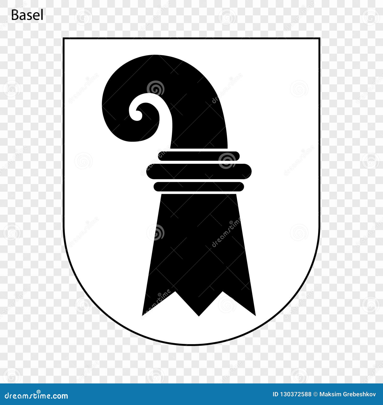 Emblem of Basel stock illustration. Illustration of switzerland - 130372588