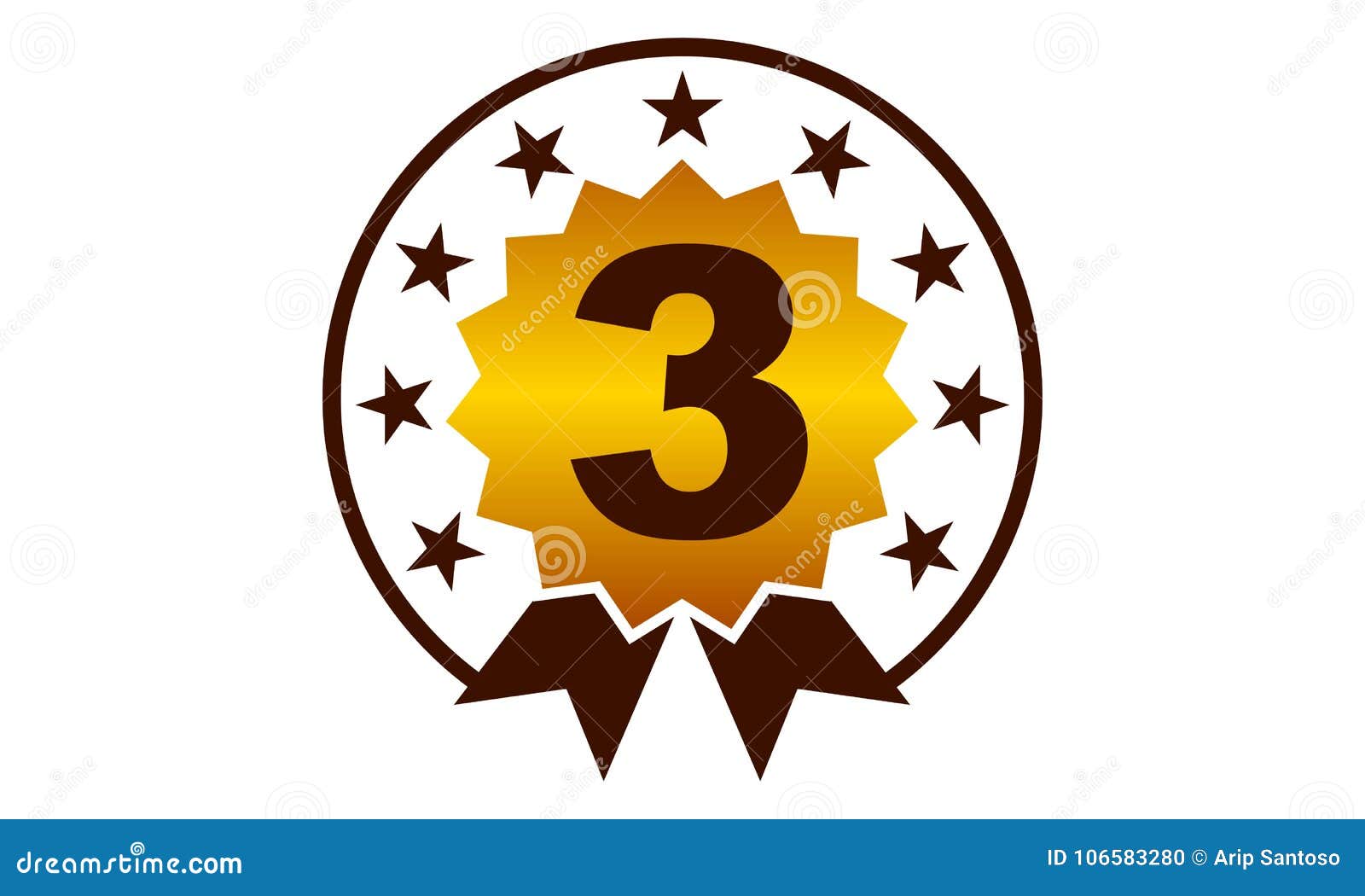 Emblem Best Quality Number 3 Stock Vector - Illustration of guarantee ...