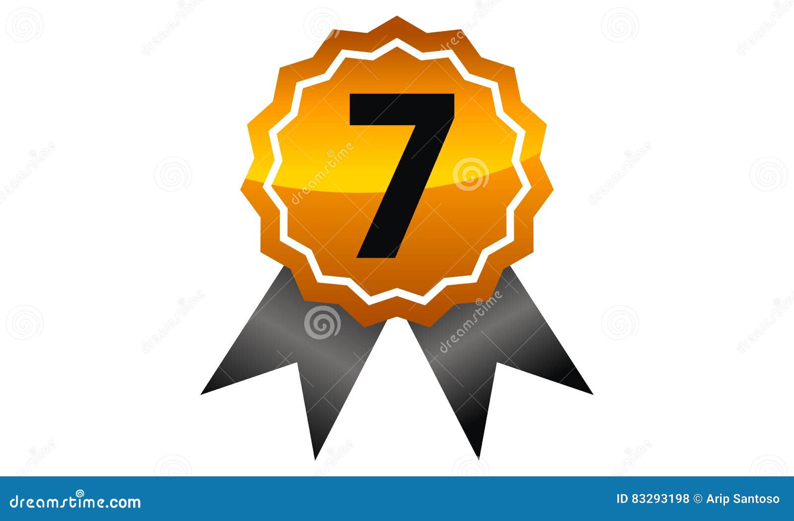 Emblem Best Quality Number 7 Stock Vector - Illustration of certificate ...