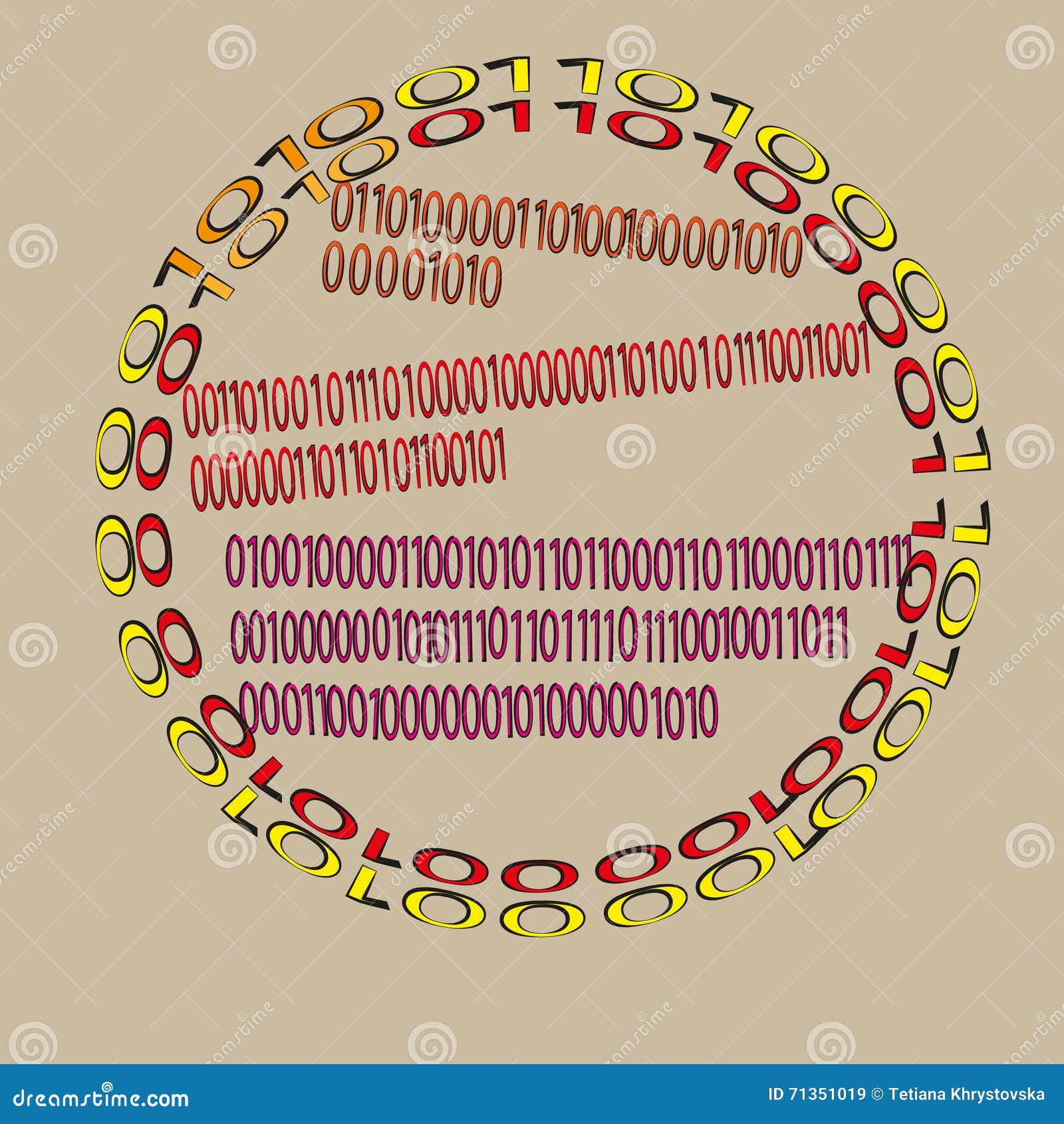 Encrypted Binary Ascii Computer Code On Black Background Green Binary Code Computer Stock