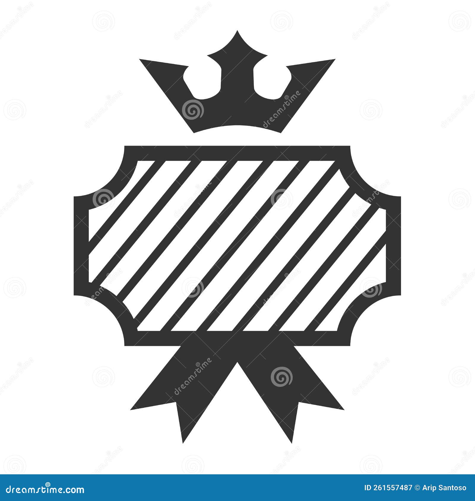 Emblem Blank Template Logo Icon Illustration Brand Identity Stock ...