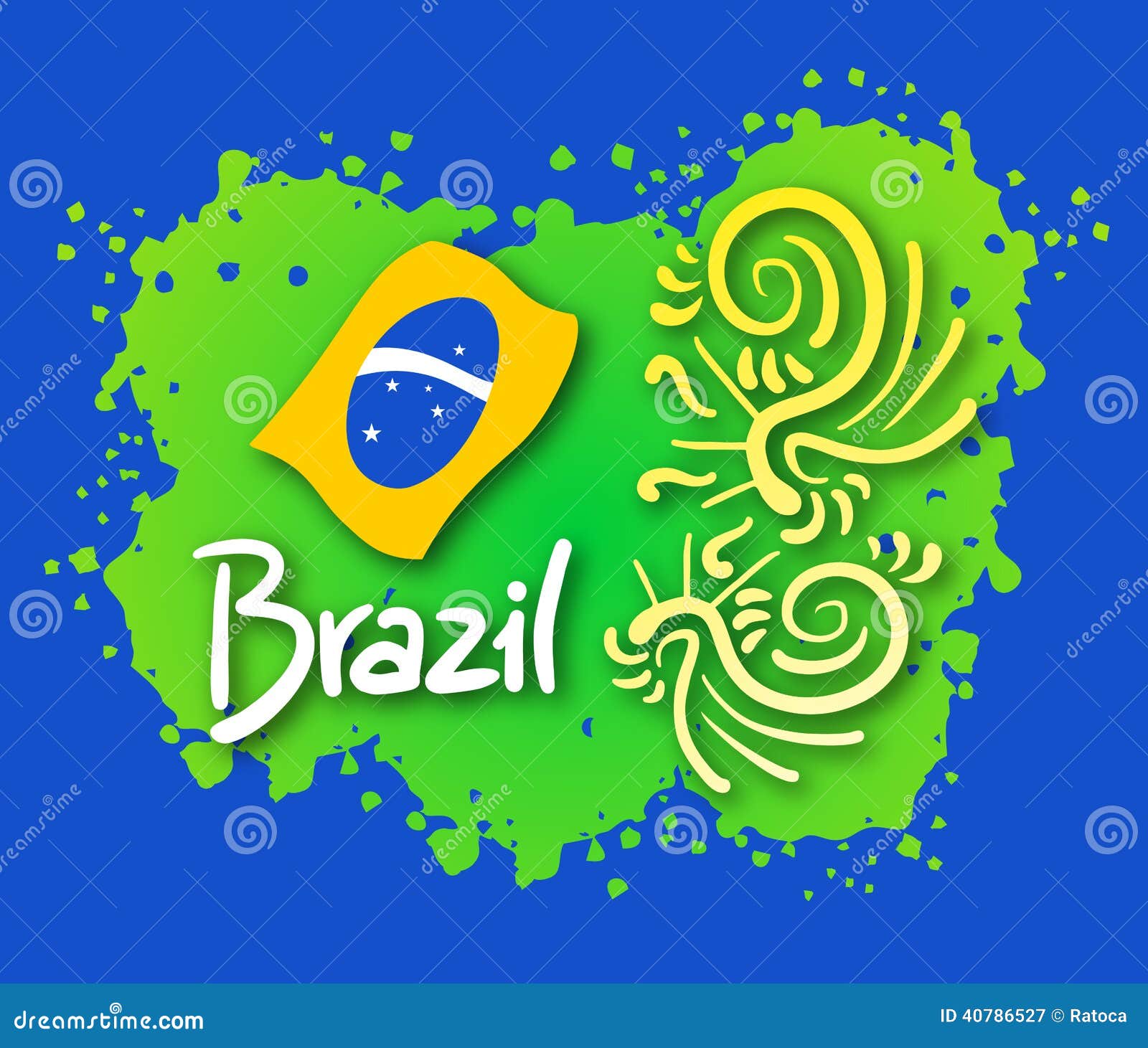 Emblem brazil stock vector. Illustration of icon, competition - 40786527
