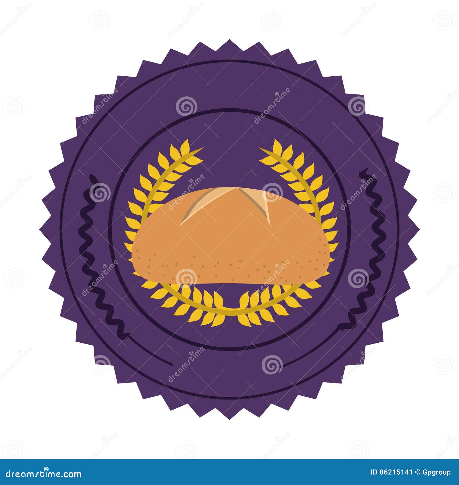 Emblem breads symbol icon stock illustration. Illustration of design ...
