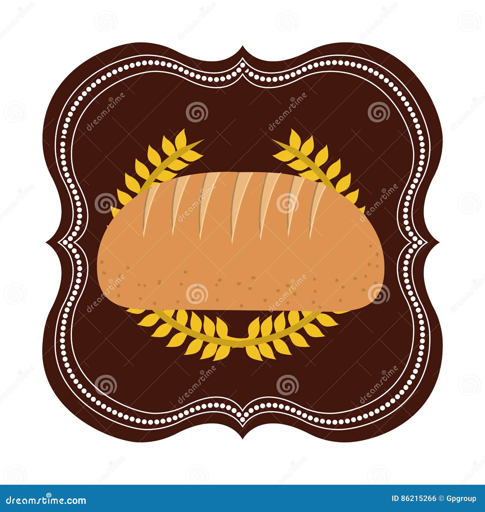 Emblem breads symbol icon stock illustration. Illustration of generated ...