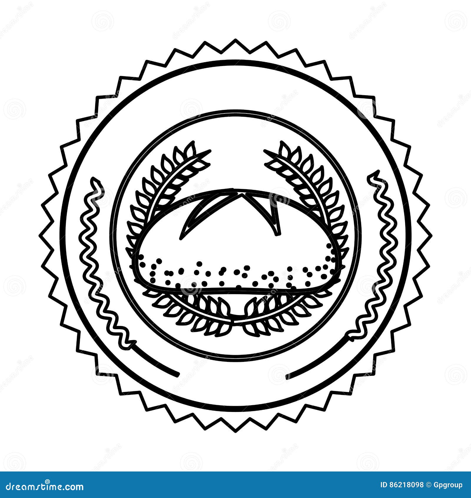 Emblem breads symbol icon stock illustration. Illustration of quality ...