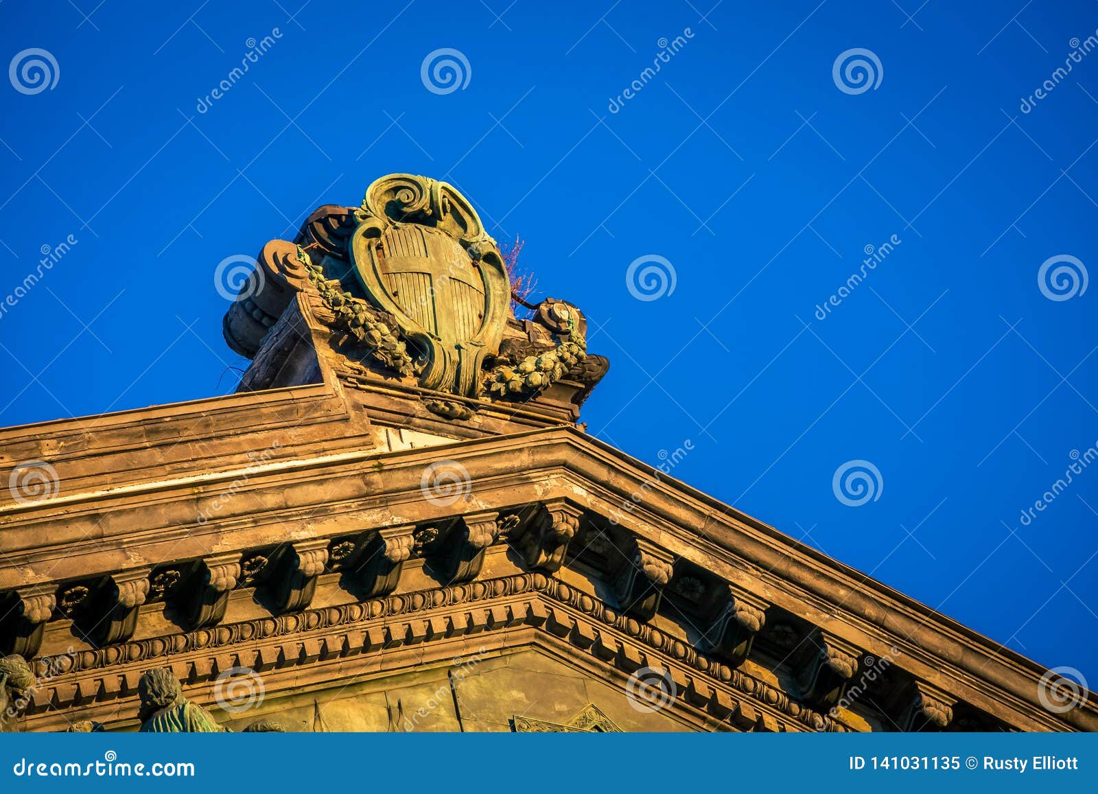 Emblem on a Building Naples Stock Image - Image of city, exterior ...