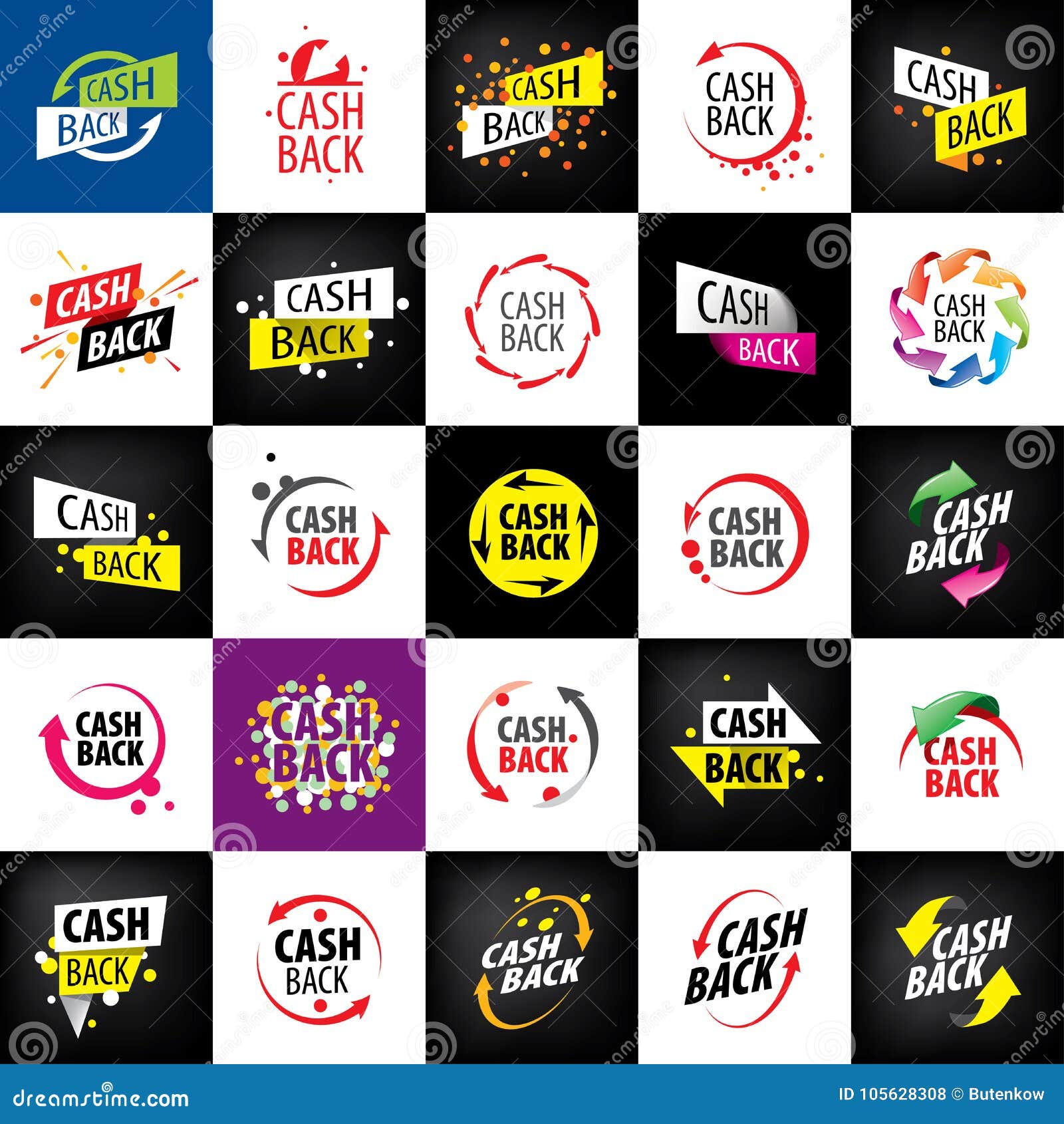 Emblem Cash Back. Symbol Of Saving Cashback By Shopping With Ribbon And ...